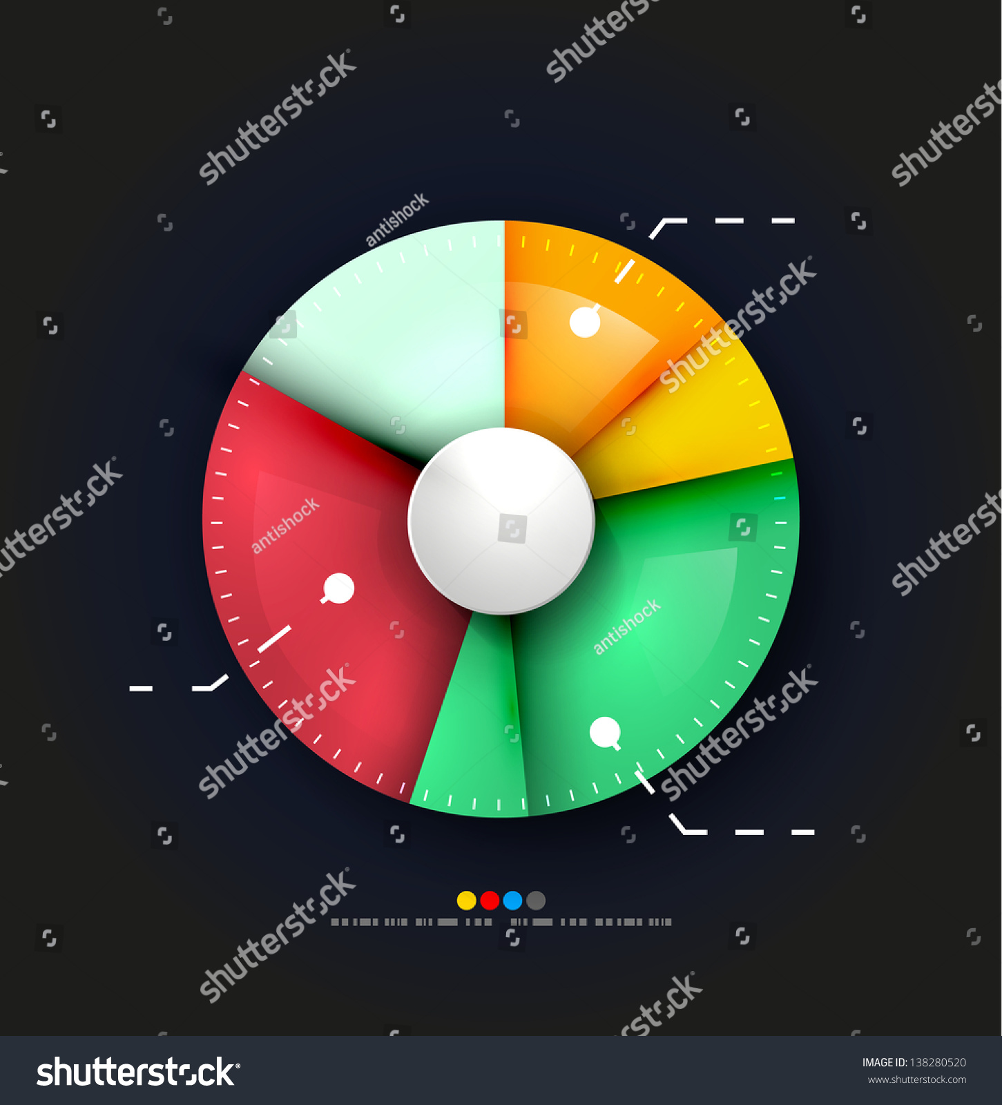 Radial Diagram Design Template Vector Stock Vector (Royalty Free) 138280520