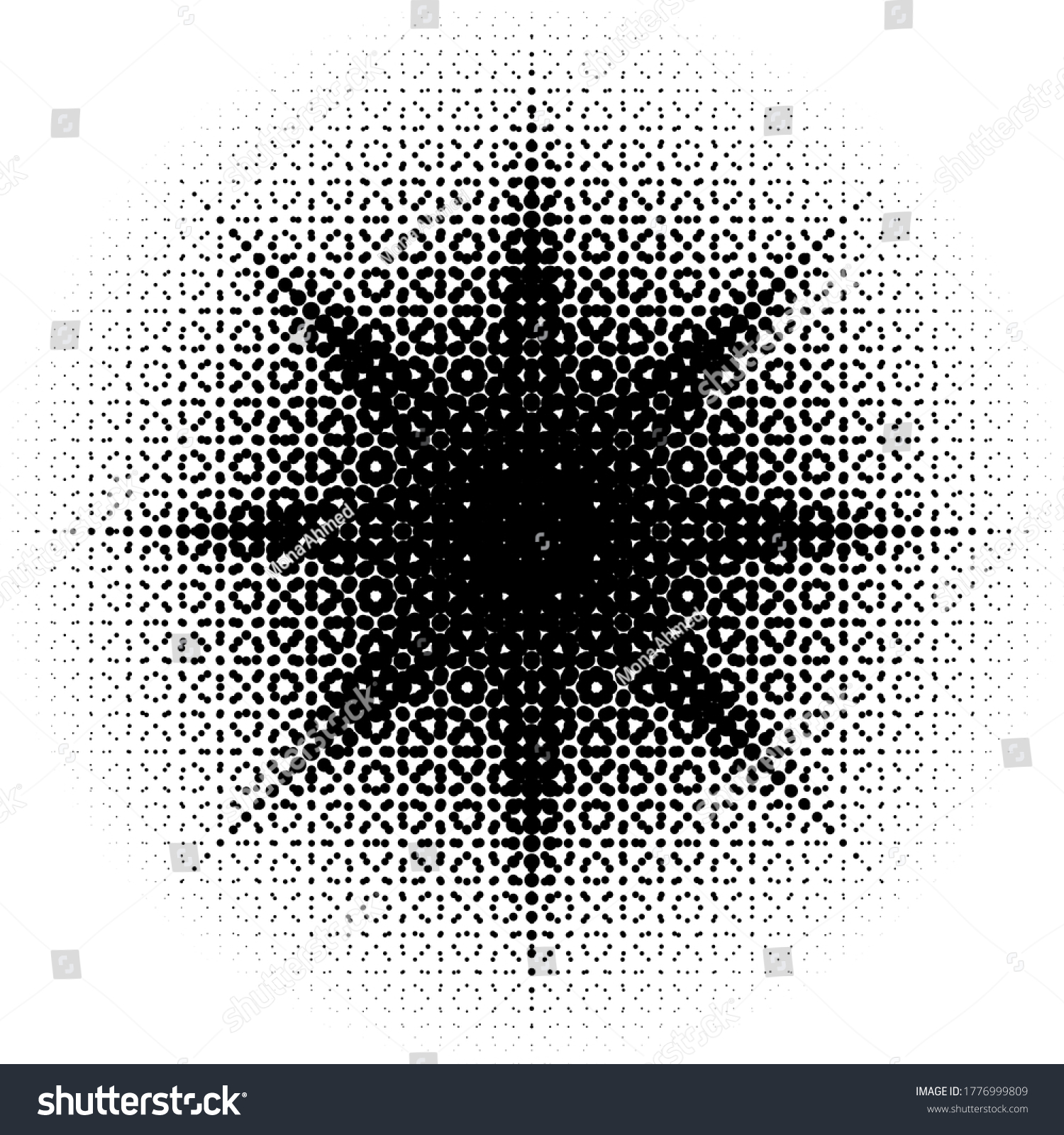 Radial Halftone Gradient Overlay Texture Background Stock Vector ...