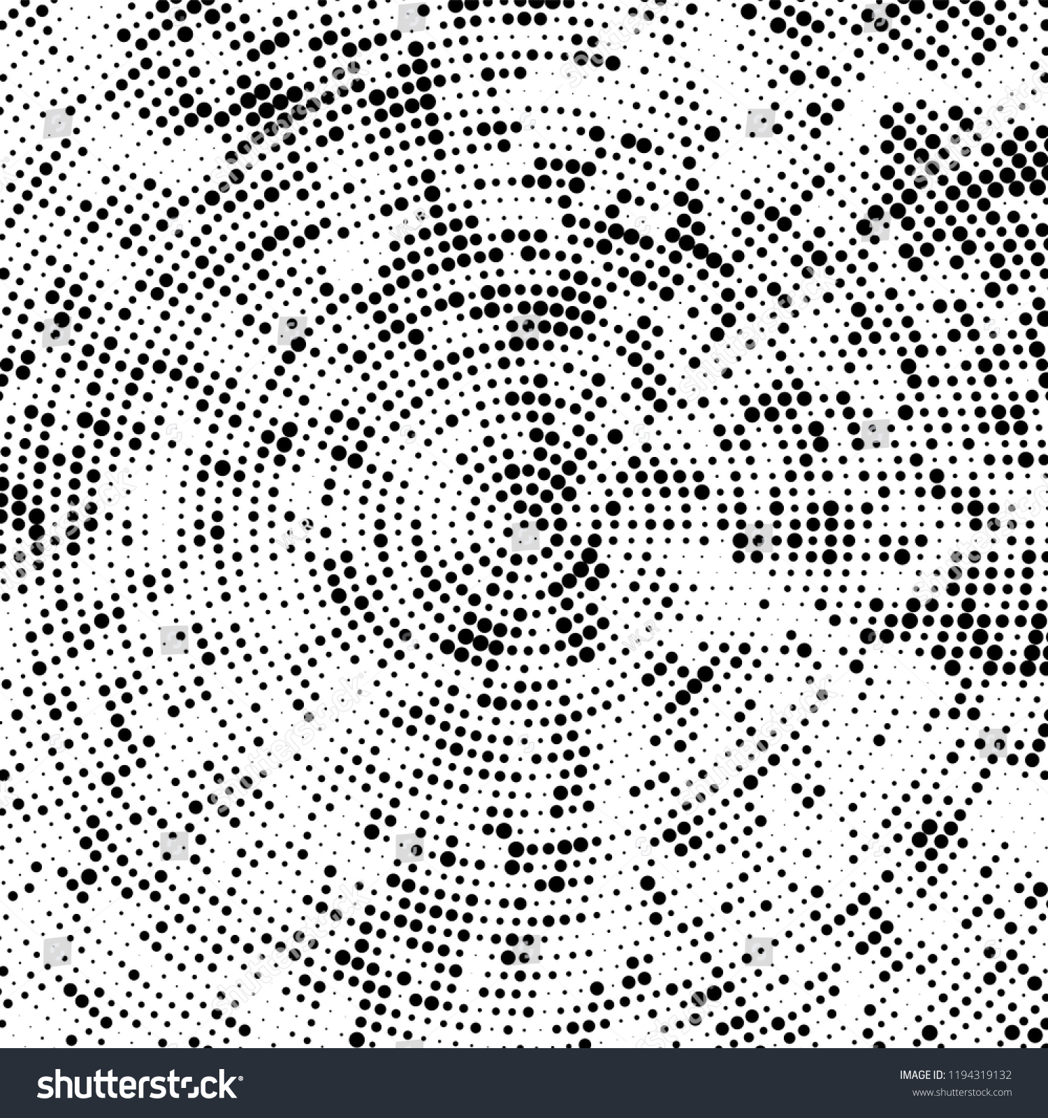 Radial Halftone Texture Black White Vector Stock Vector (Royalty Free ...