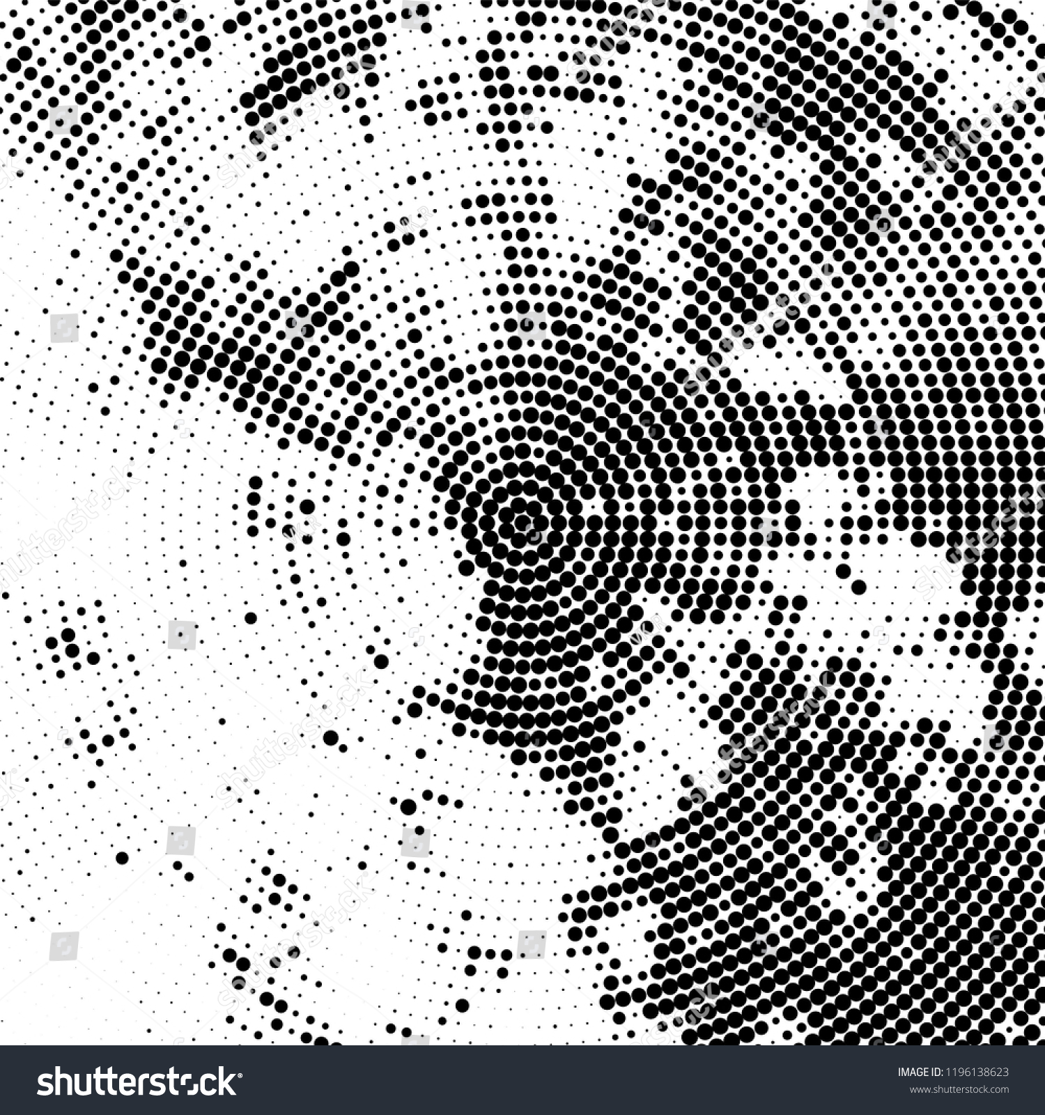 Radial Halftone Texture Black White Vector Stock Vector (Royalty Free ...