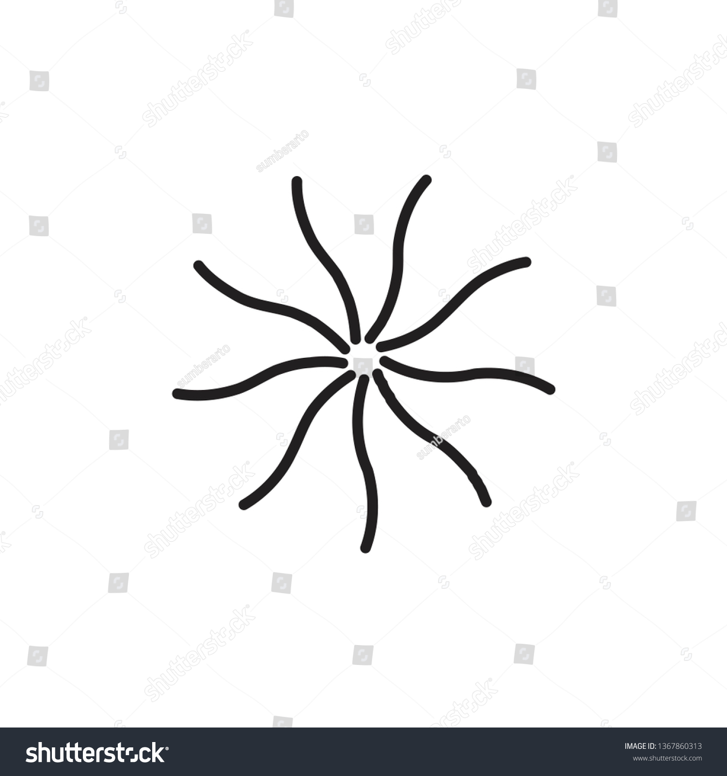 Radial Icon Template: vector de stock (libre de regalías) 1367860313 ...