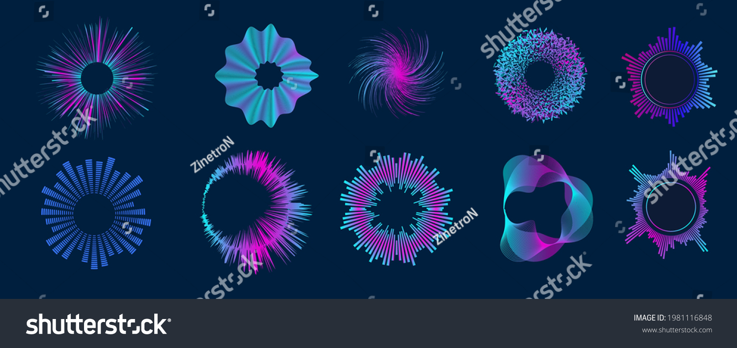 Radial Sound Wave Curve Light Particles Stock Vector (Royalty Free ... Radial Sound Wave Curve Light Particles Stock Vector (Royalty Free ...
