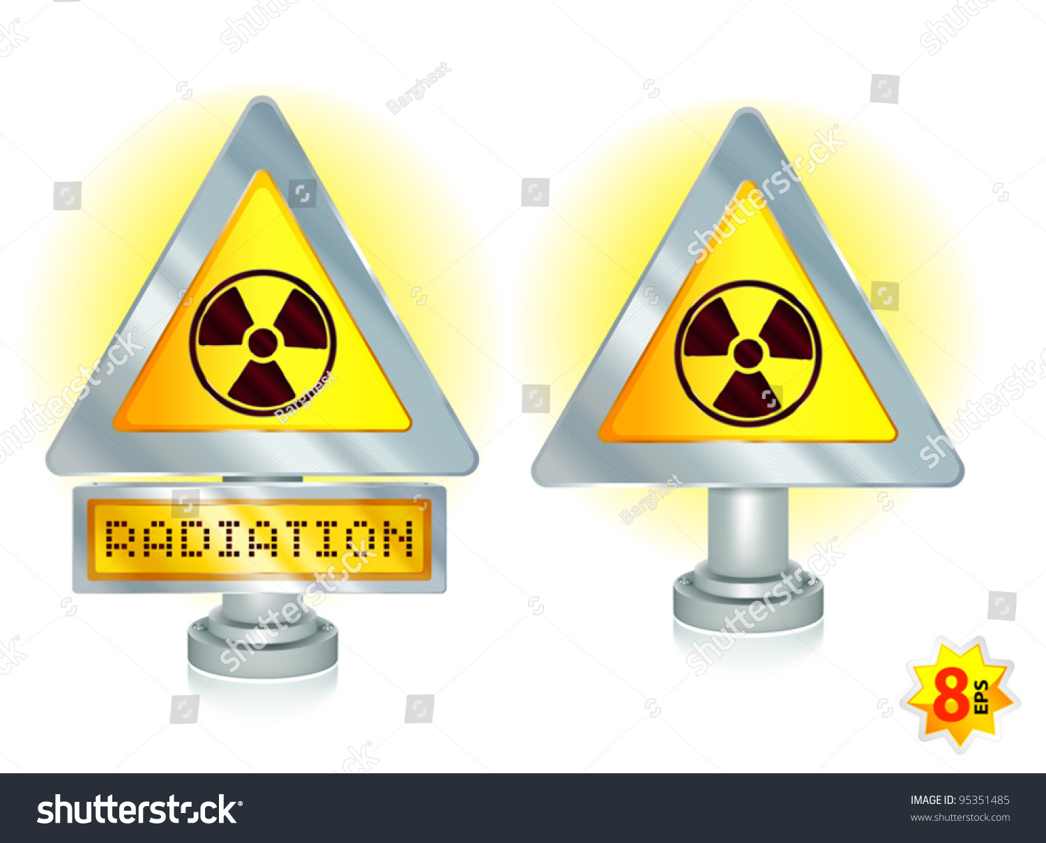 Radiation Alert Sign Stock Vector (Royalty Free) 95351485 | Shutterstock