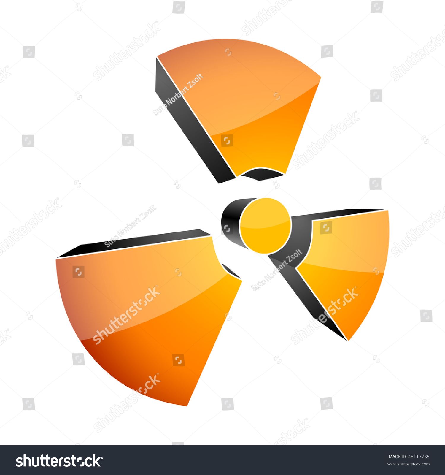 Radiation 3d Icon Vector Illustration Stock Vector (Royalty Free) 46117735
