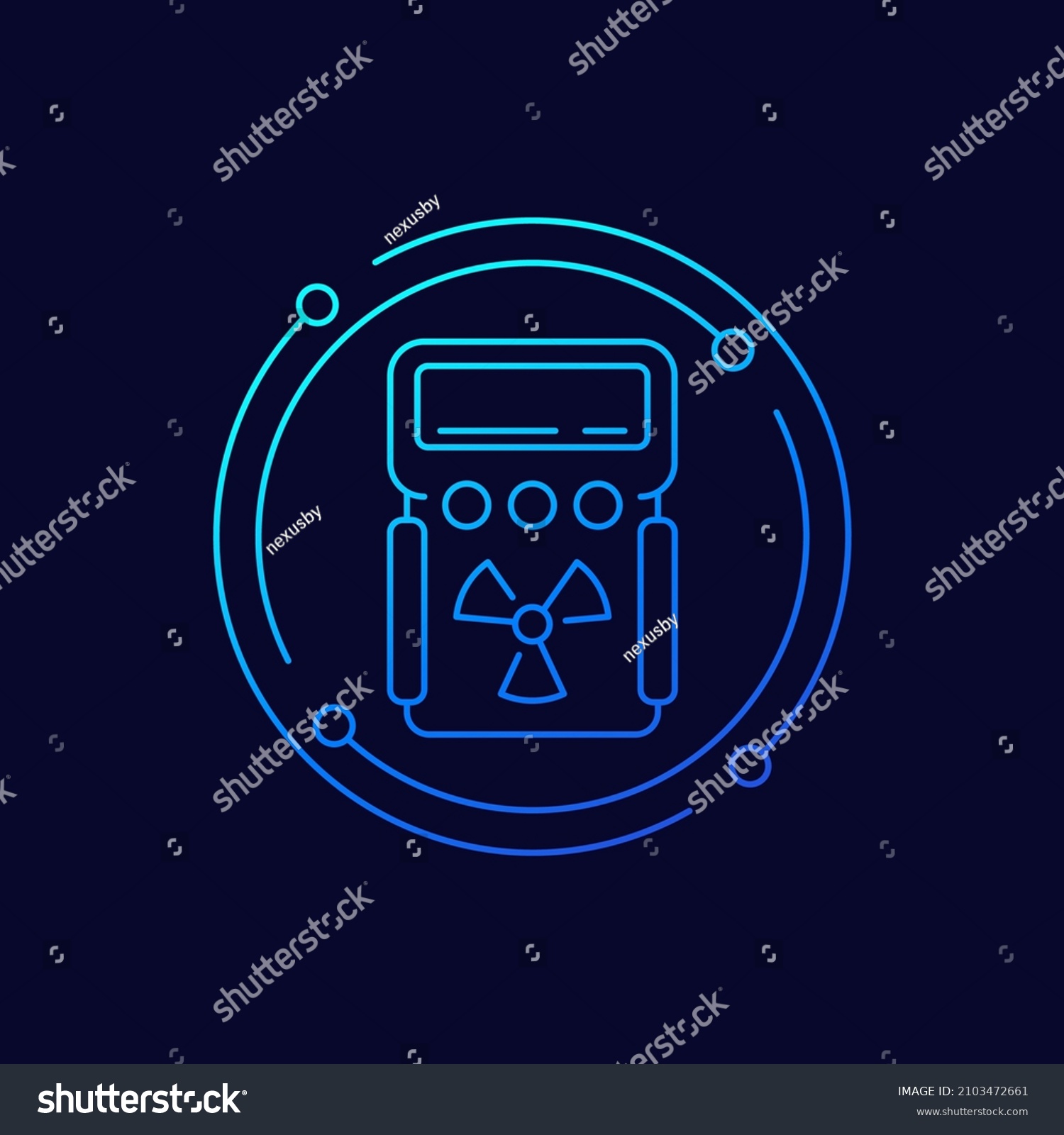 Radiation Detector Icon Linear Design Stock Vector (Royalty Free ...