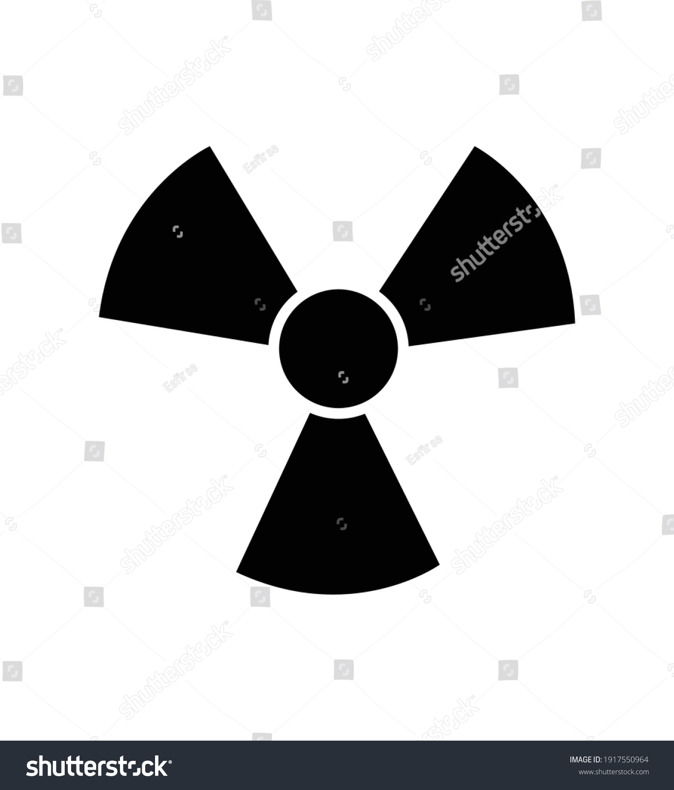 Radiation Icon Vector Isolated On White Stock Vector (Royalty Free ...