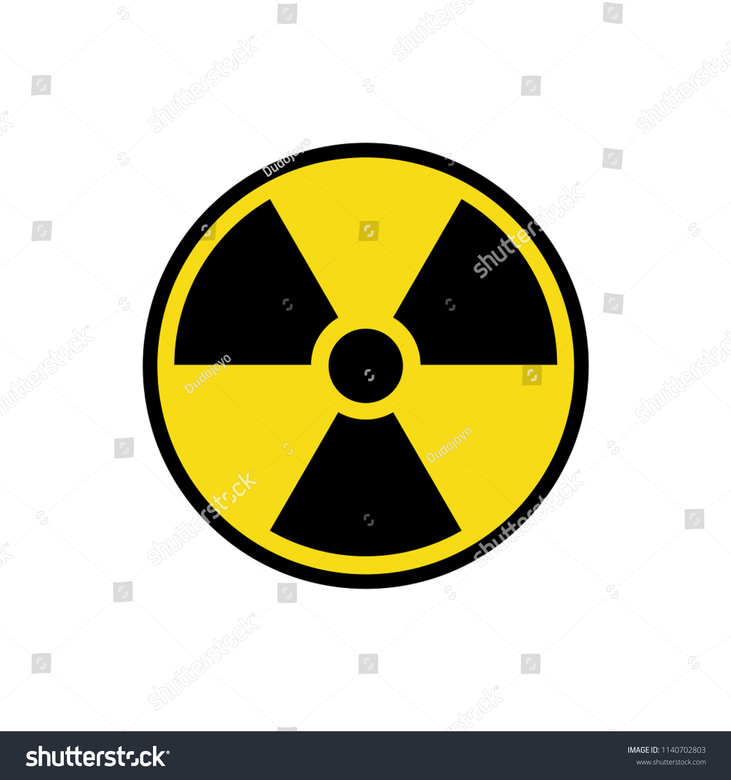Radiation Nuclear Warning Sign Stock Vector (Royalty Free) 1140702803