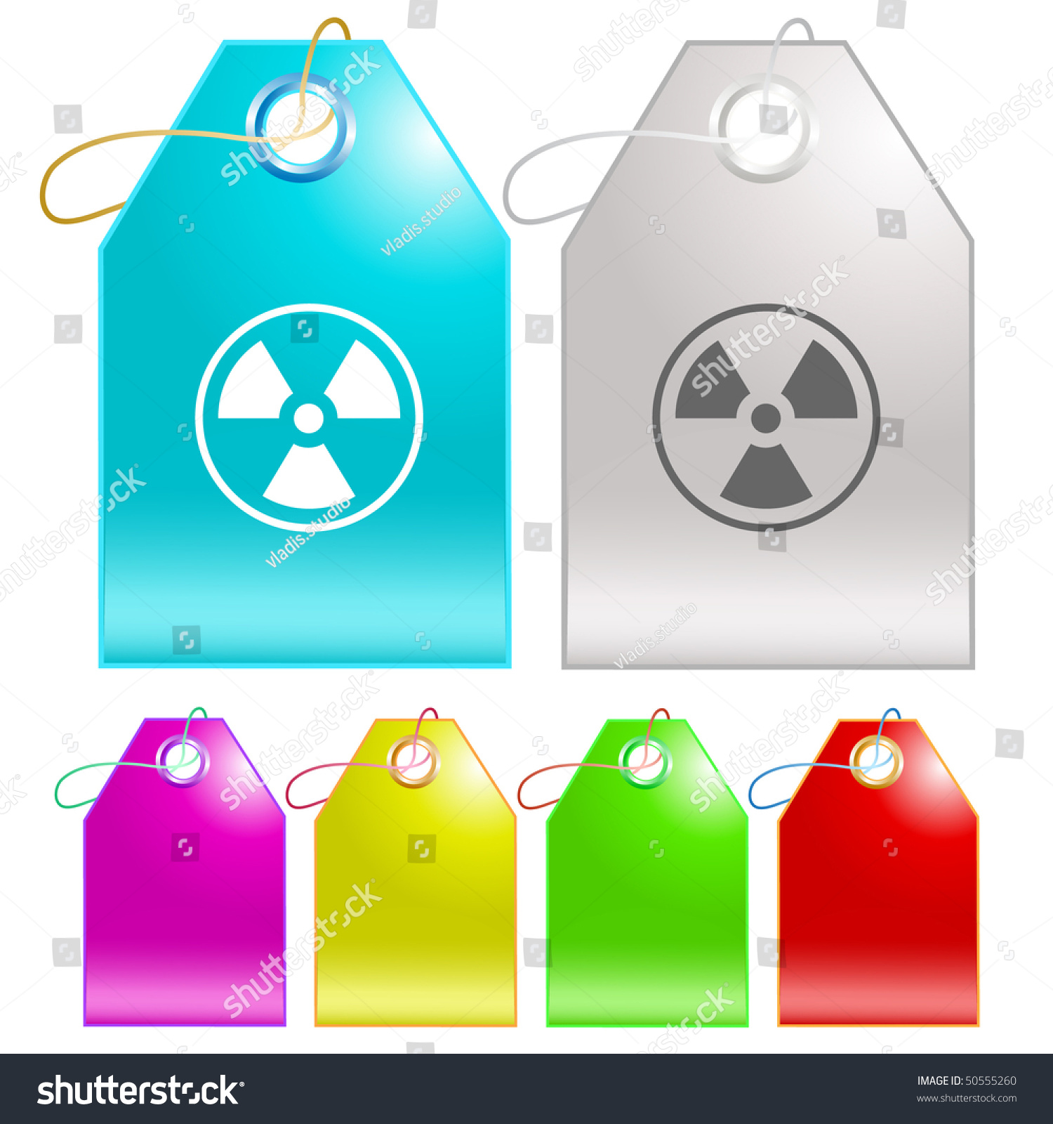 Radiation Symbol Vector Tags Stock Vector (Royalty Free) 50555260 ...