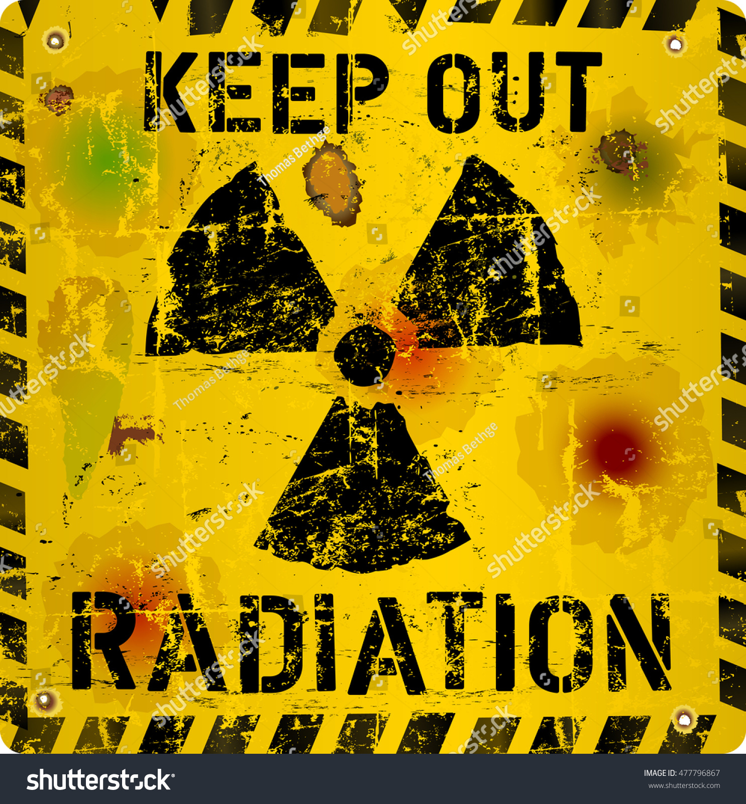 Radiation Warning Sign Vector Illustration Stock Vector (Royalty Free ...