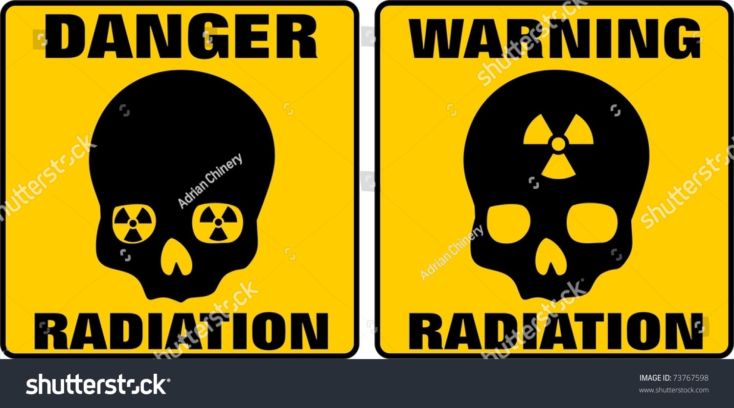 Radiation Warning Signs Stock Vector (Royalty Free) 73767598