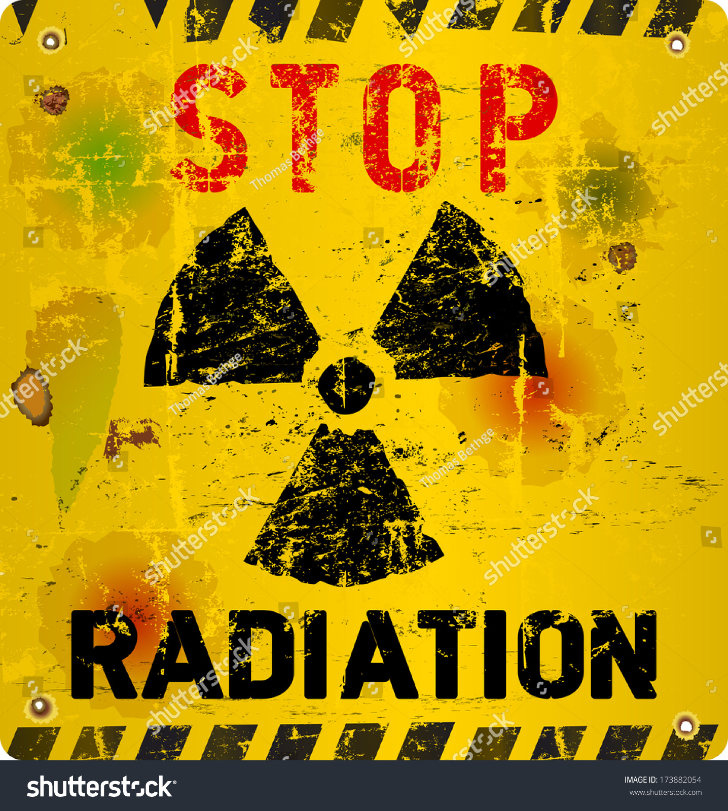 Radiation Warning Vector Illustration Stock Vector (Royalty Free ...