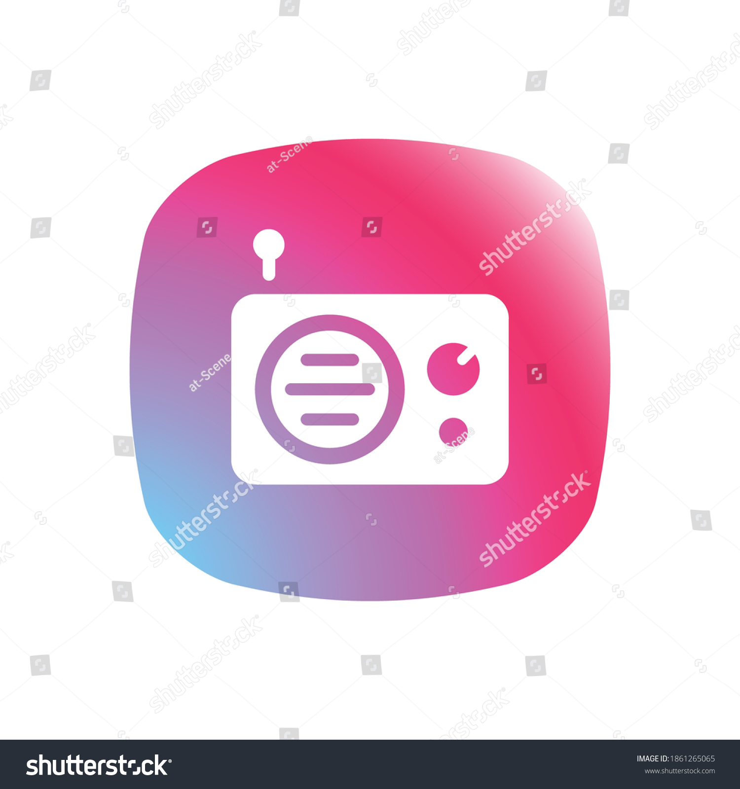 Radio App Icon Button Stock Vector (Royalty Free) 1861265065 | Shutterstock