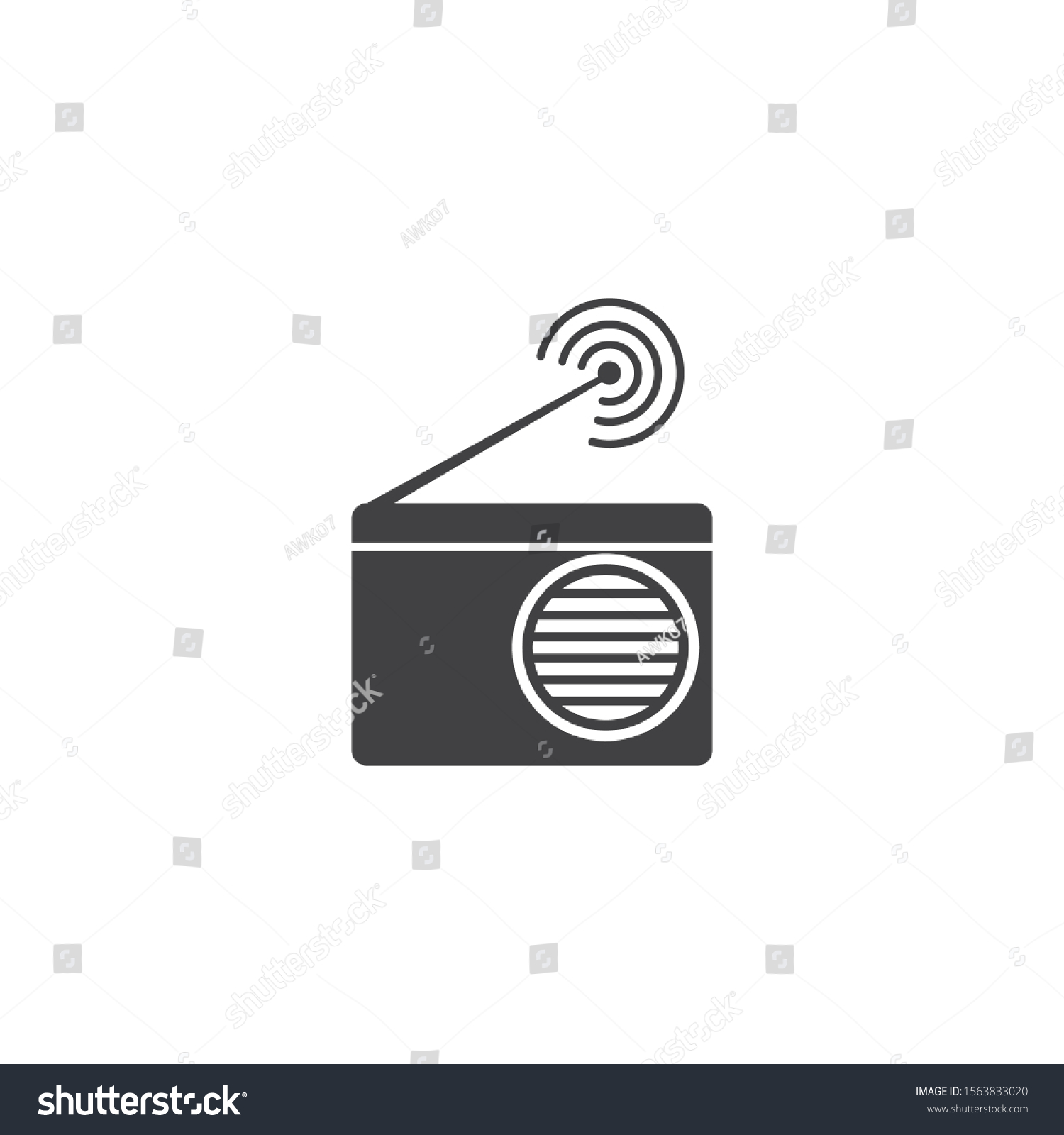 Radio Broadcasting Logo Vector Design Stock Vector (Royalty Free ...