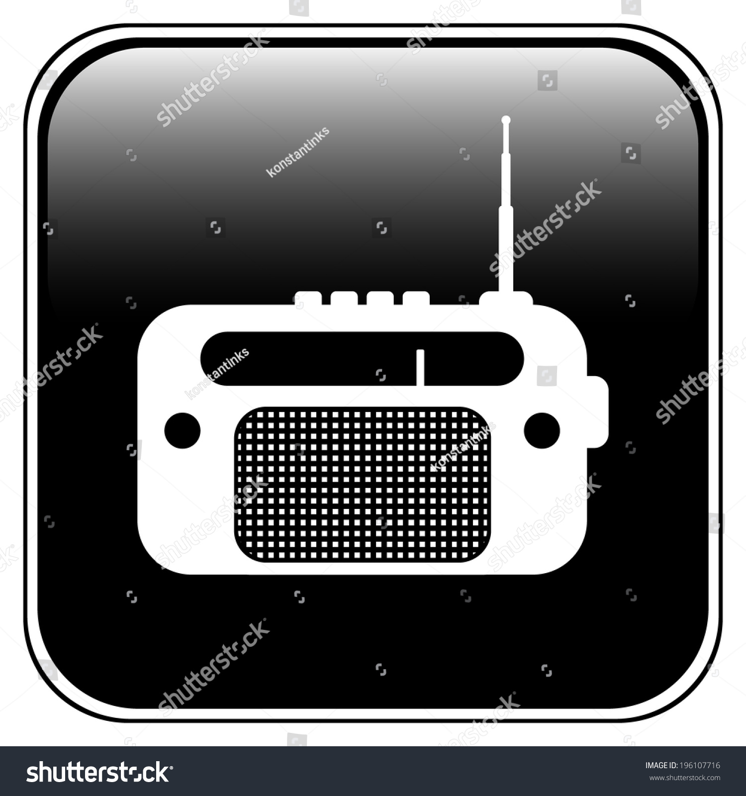 Radio Button On White Background Stock Vector (Royalty Free) 196107716