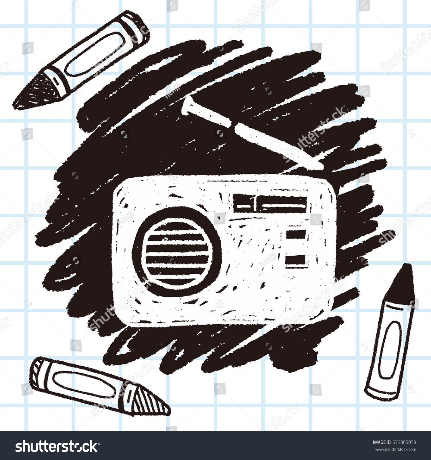 Radio Doodle Stock Vector (Royalty Free) 573365059 | Shutterstock