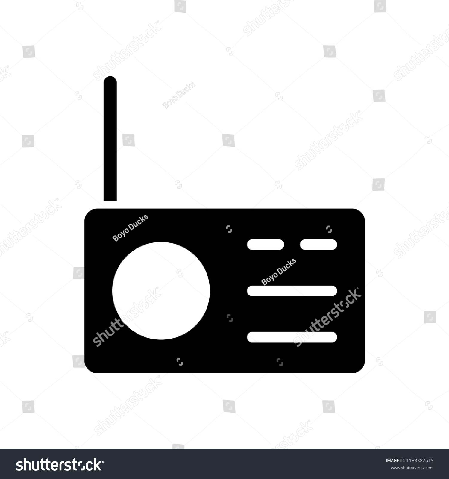 Radio Icon Vector Templates Stock Vector (Royalty Free) 1183382518 ...