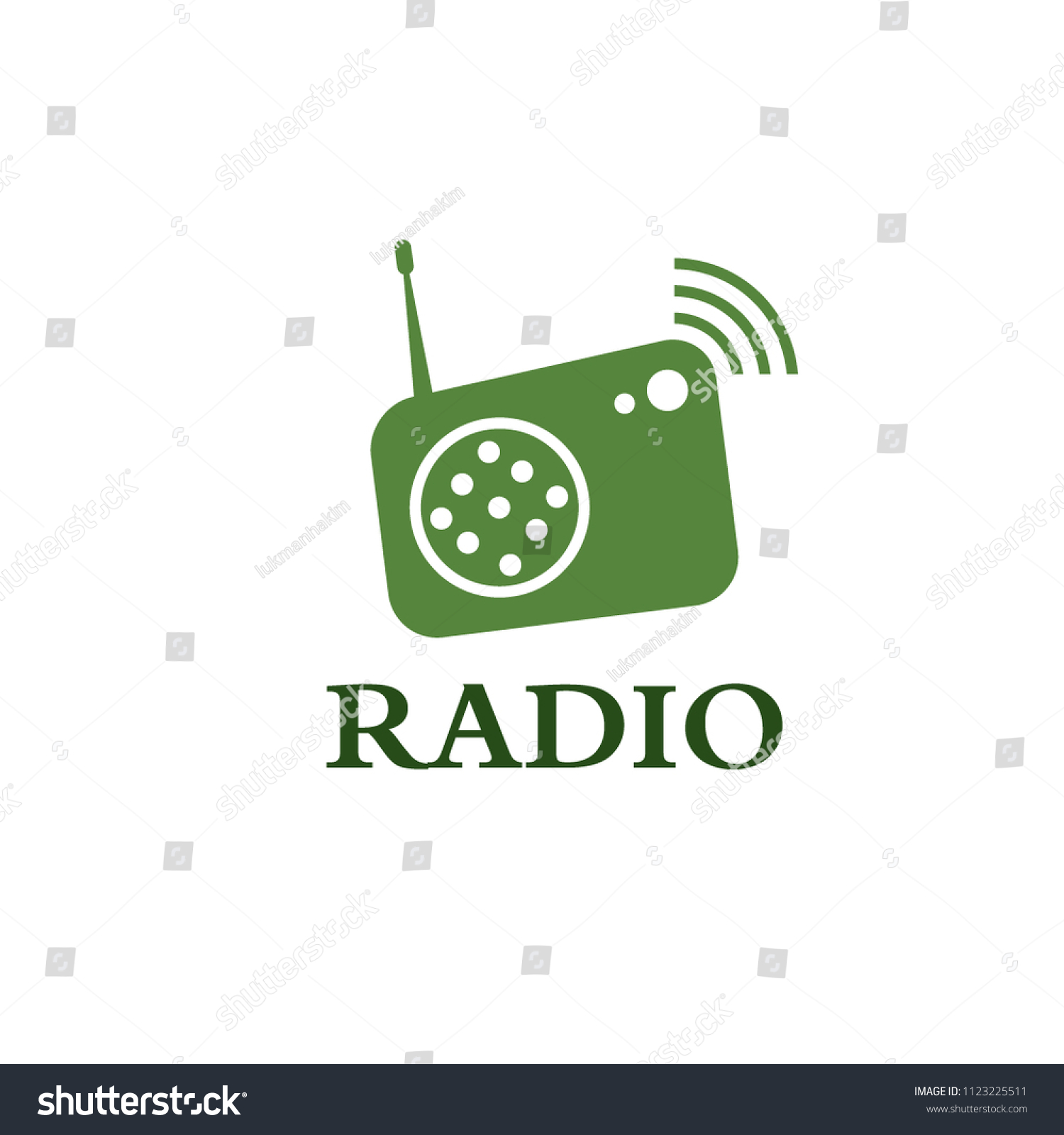 Radio Logo Vector Template Stock Vector (Royalty Free) 1123225511 ...