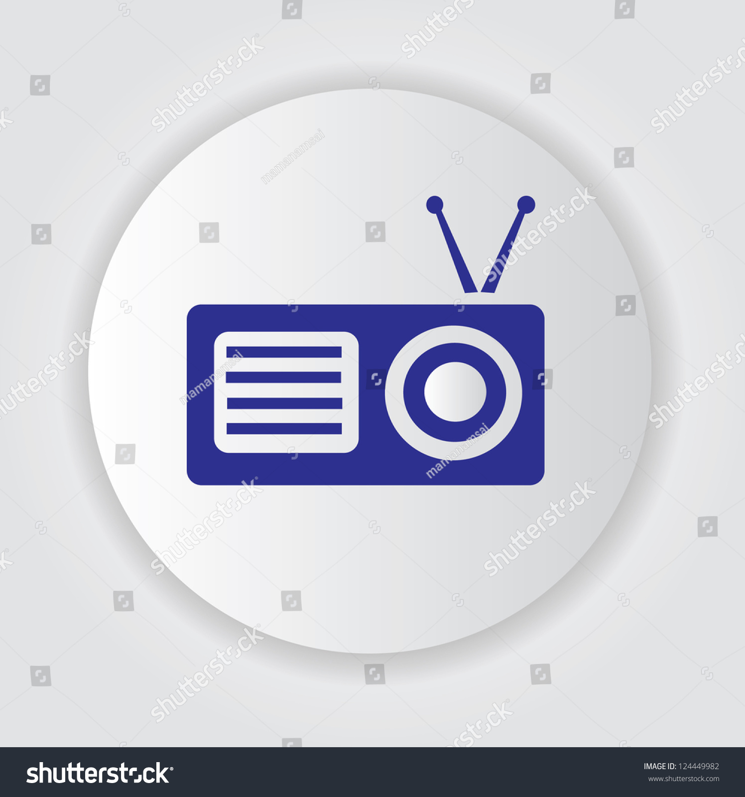 Radio Symbolvector Stock Vector (Royalty Free) 124449982 | Shutterstock