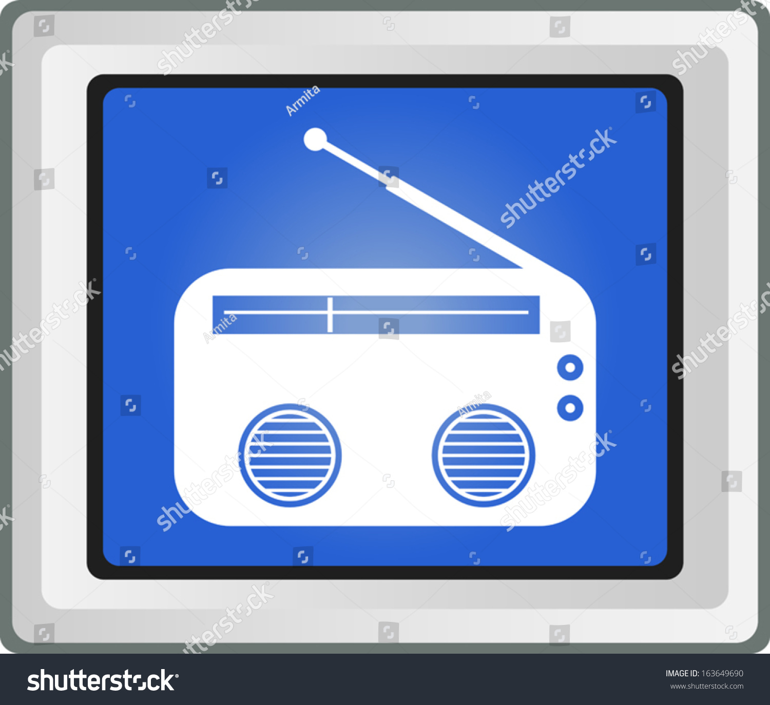 Radio Symbolvector: เวกเตอร์สต็อก (ปลอดค่าลิขสิทธิ์) 163649690 ...