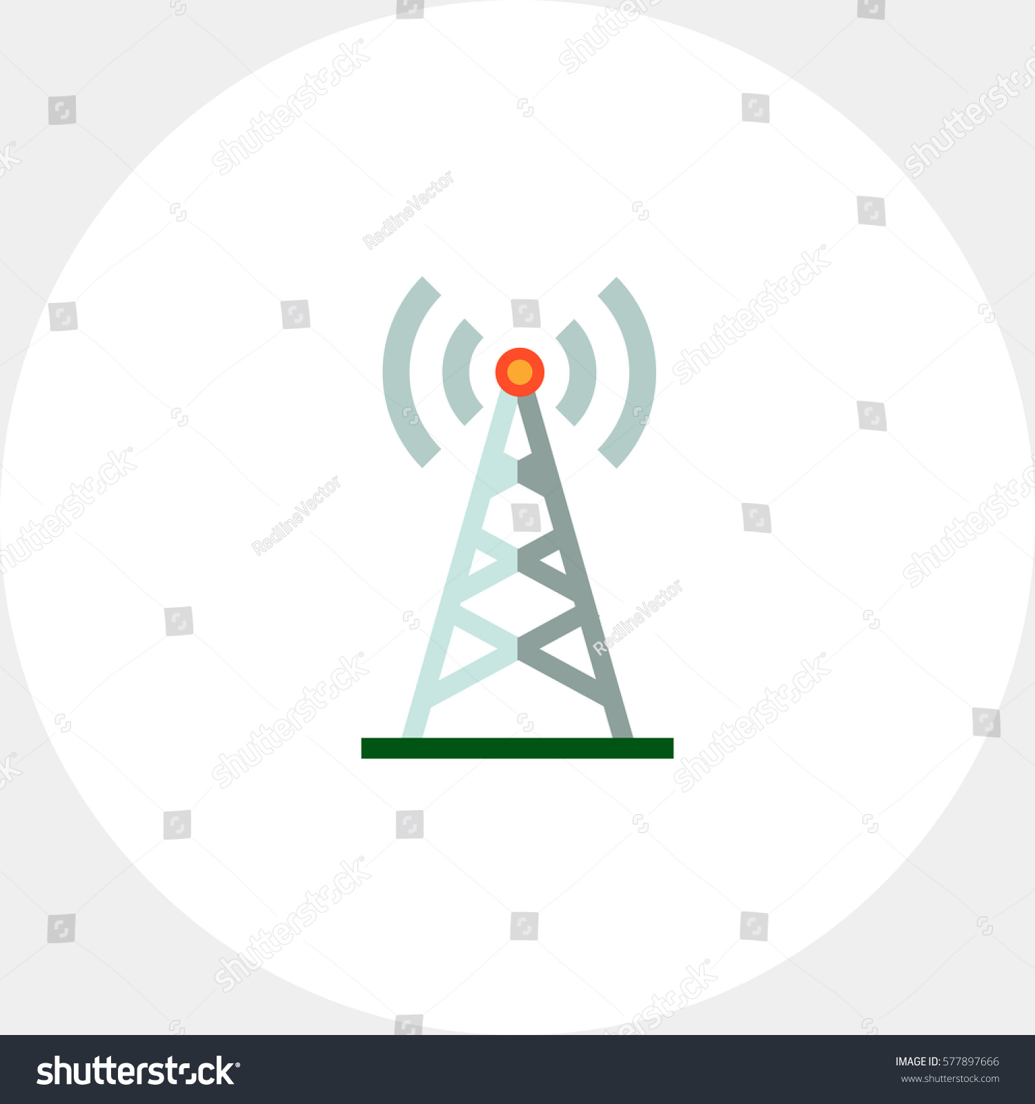 Radio Tower Icon Stock Vector (Royalty Free) 577897666