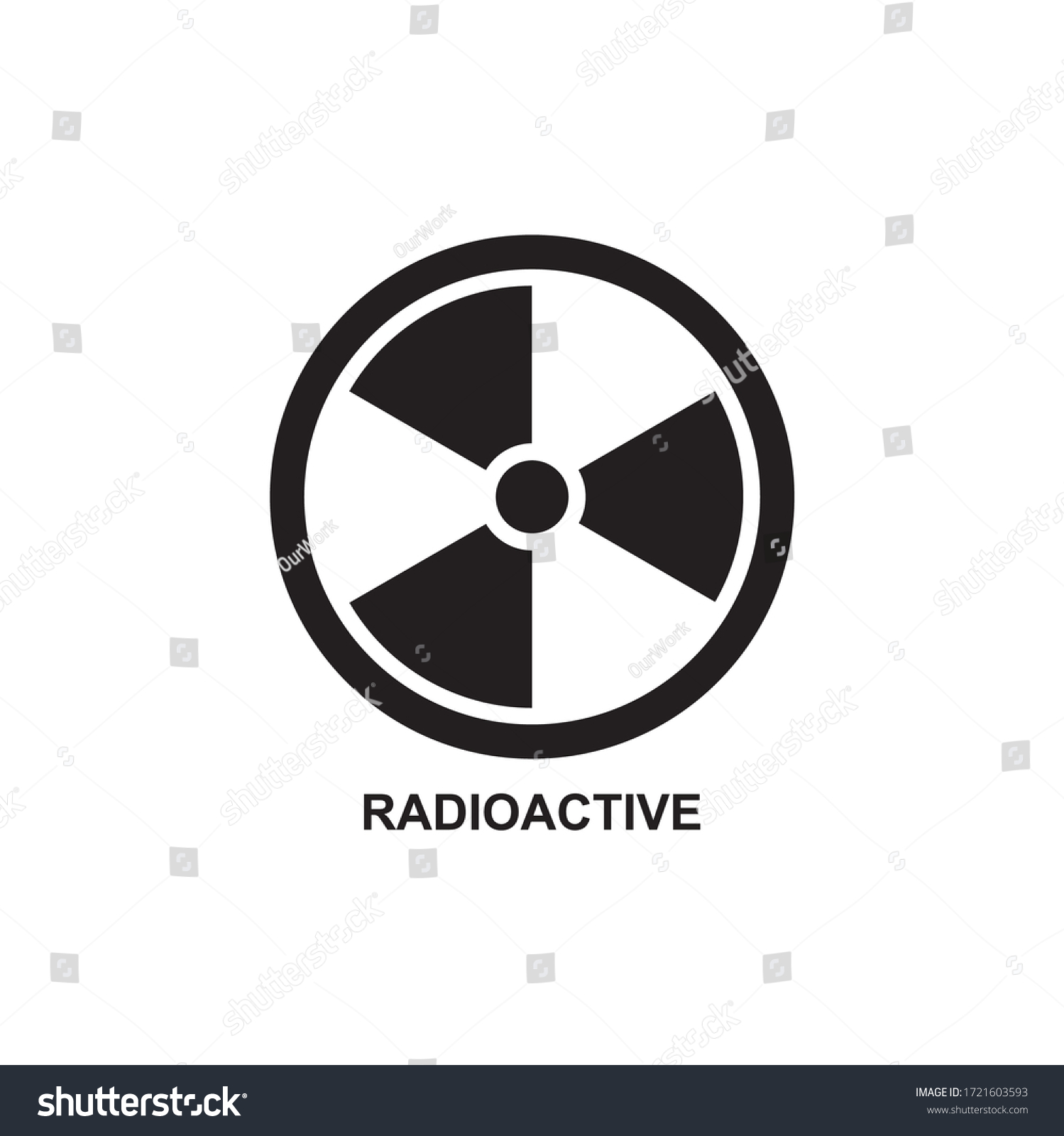 ICONO RADIACTIVO , VECTOR DE ICONOS: vector de stock (libre de regalías ...