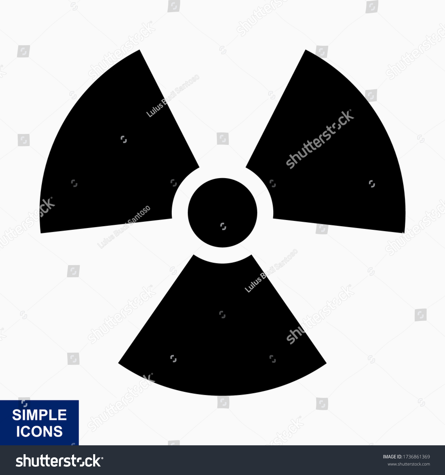 Símbolo nuclear de icono radiactivo. Imagen: vector de stock (libre de ...