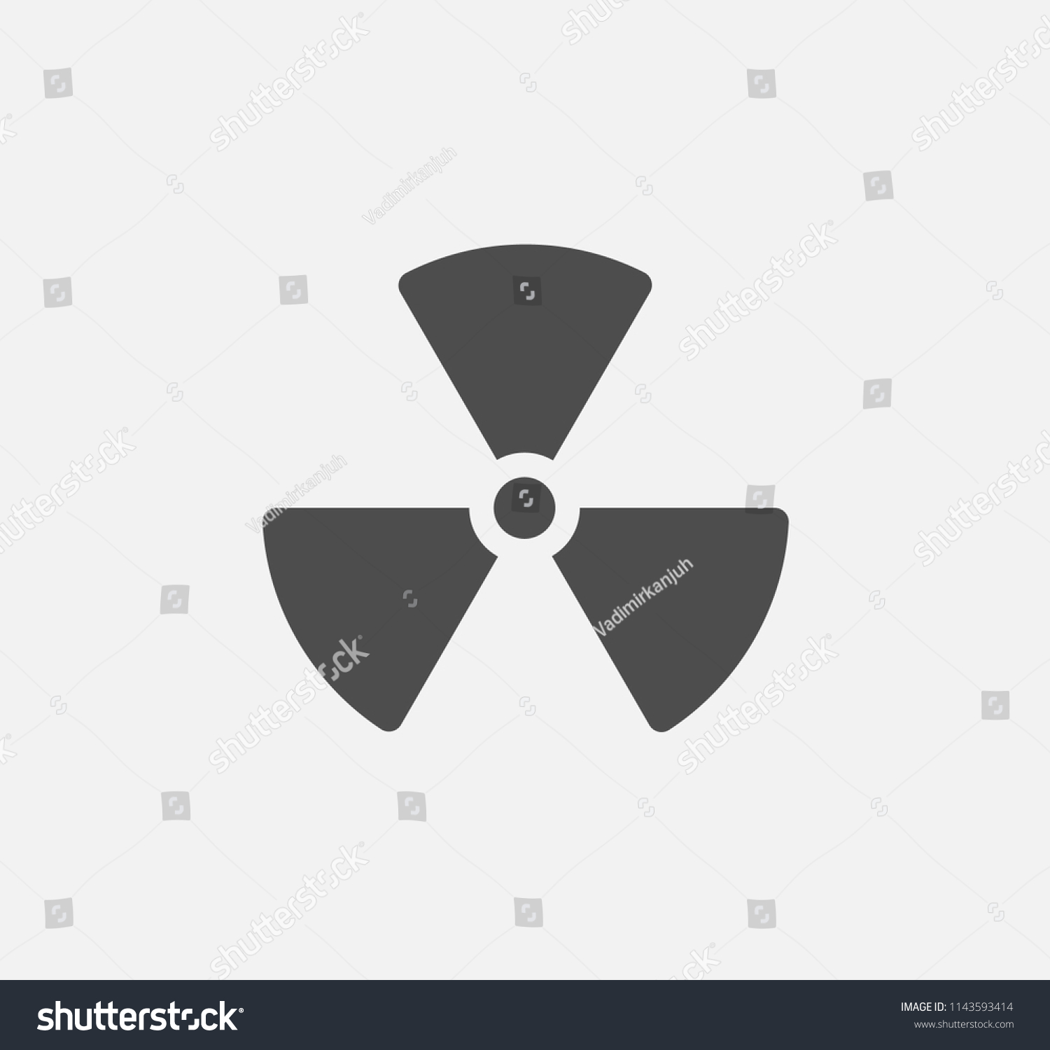 Radioactive Icon Vector Stock Vector (Royalty Free) 1143593414 ...