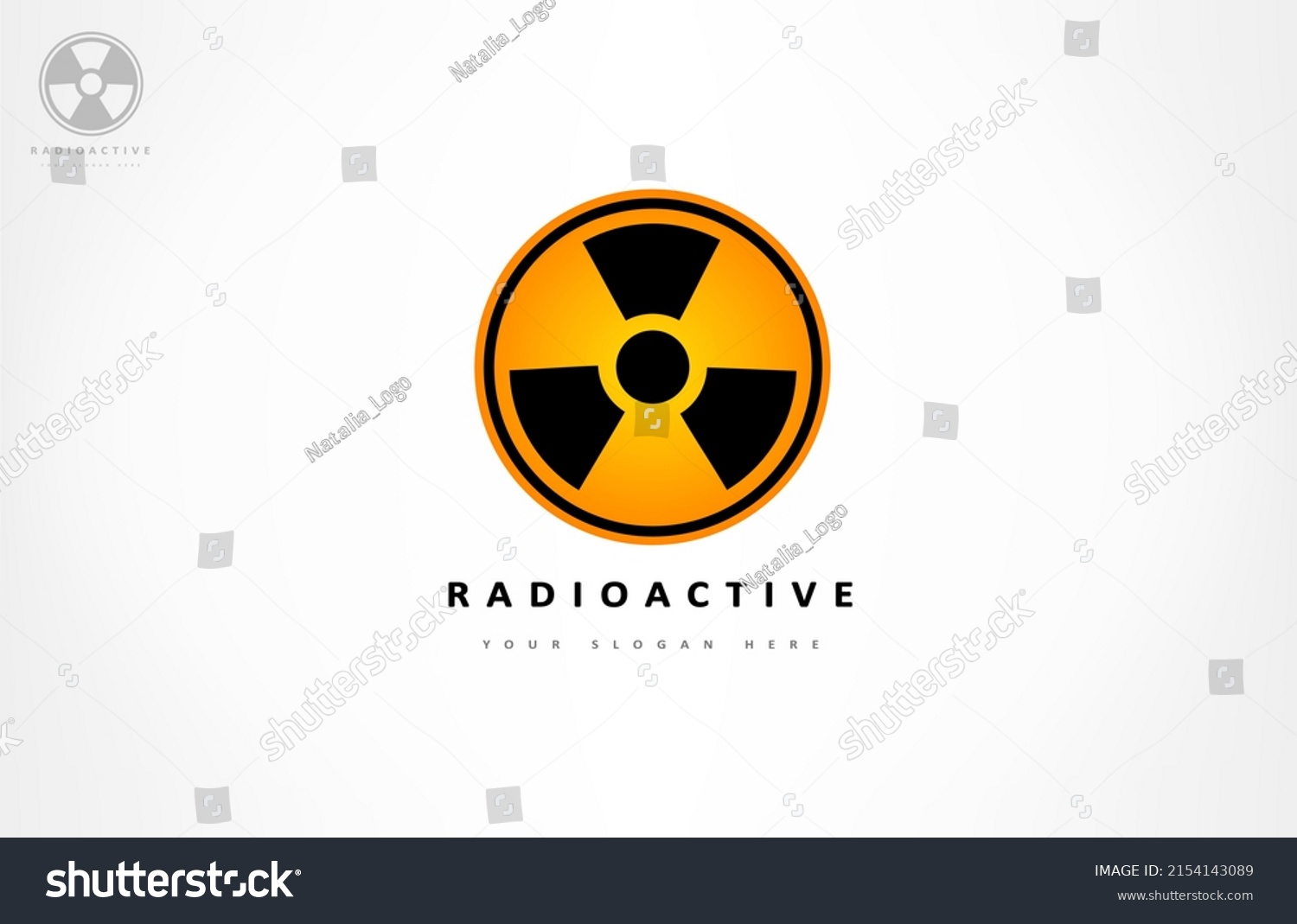 Radioactive Logo Vector Warning Attention Design Stock Vector (Royalty ...