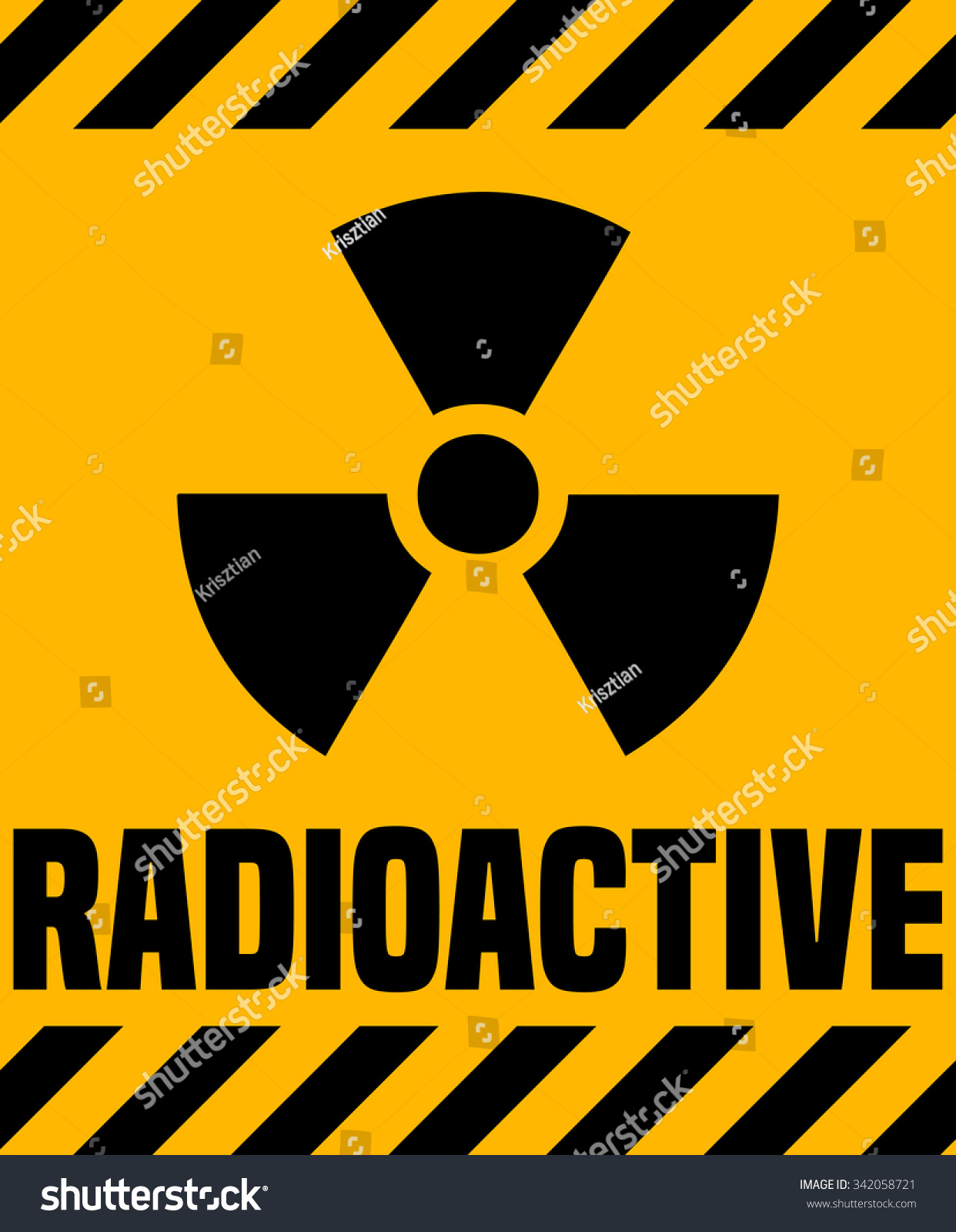Radioactive Warning Sign Vector Illustration: เวกเตอร์สต็อก (ปลอดค่า ...