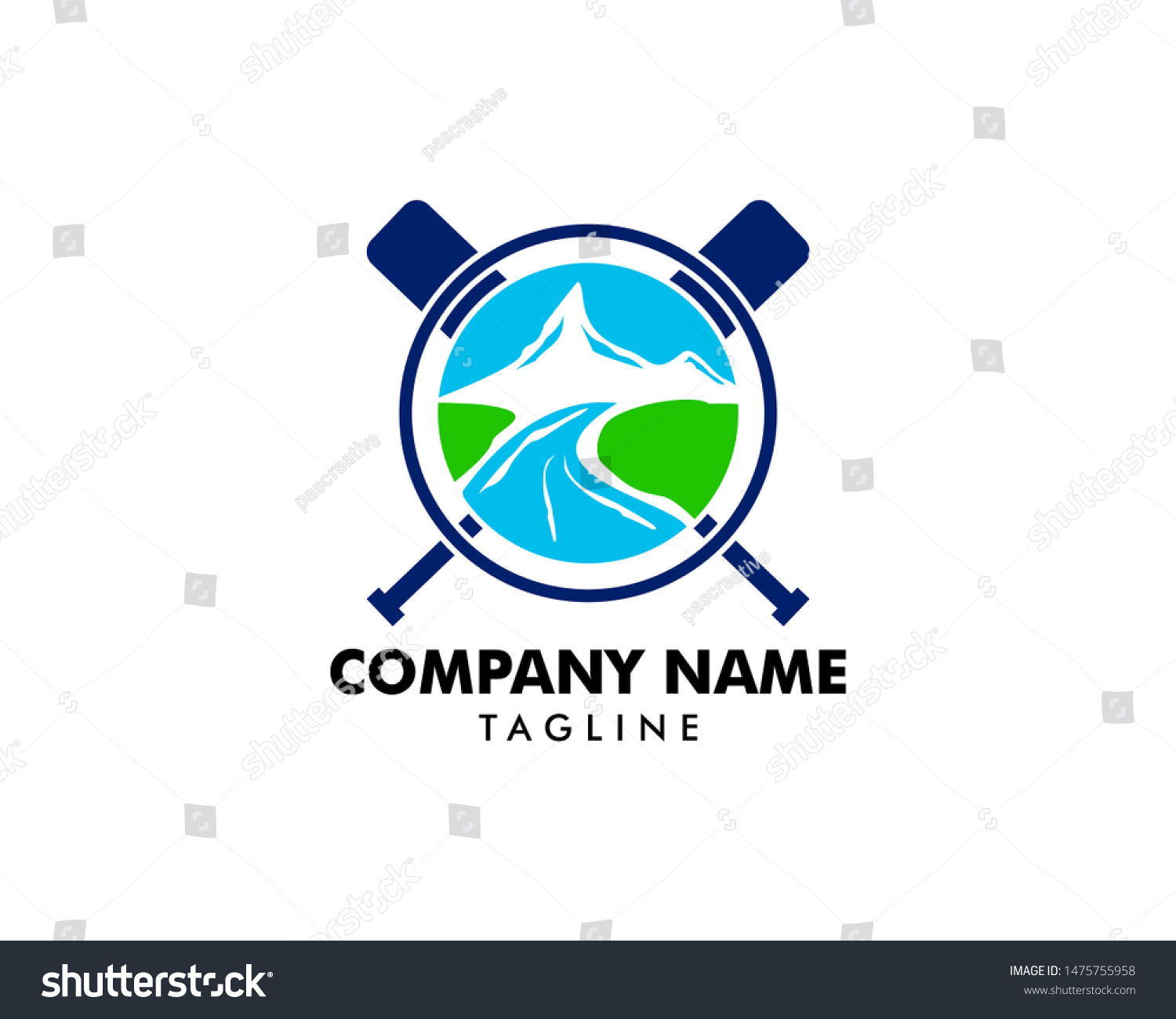 Rafting Logo Design Vector Template Stock Vector (Royalty Free ...
