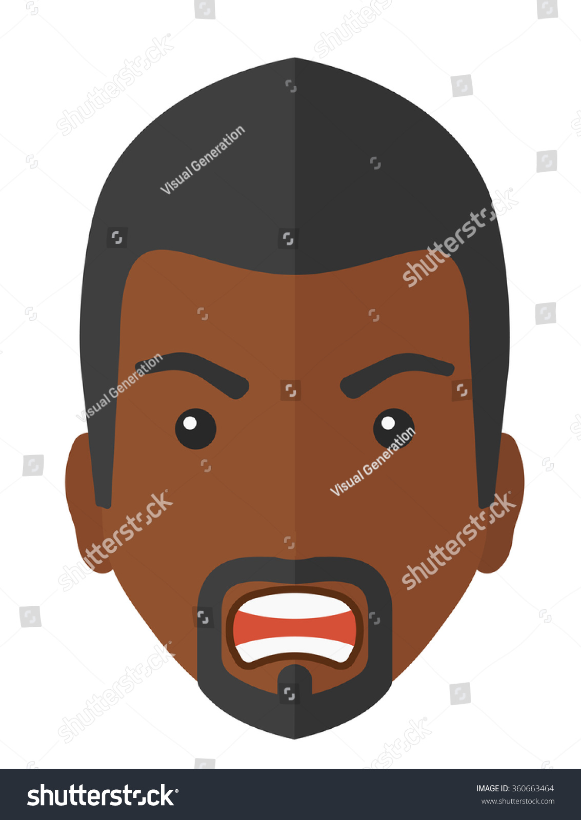 Raging Man Screaming Stock Vector (Royalty Free) 360663464 | Shutterstock