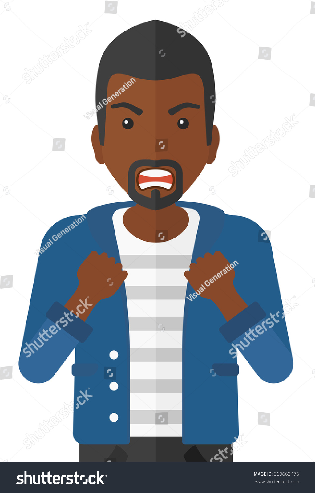 Raging Man Screaming Stock Vector (Royalty Free) 360663476 | Shutterstock