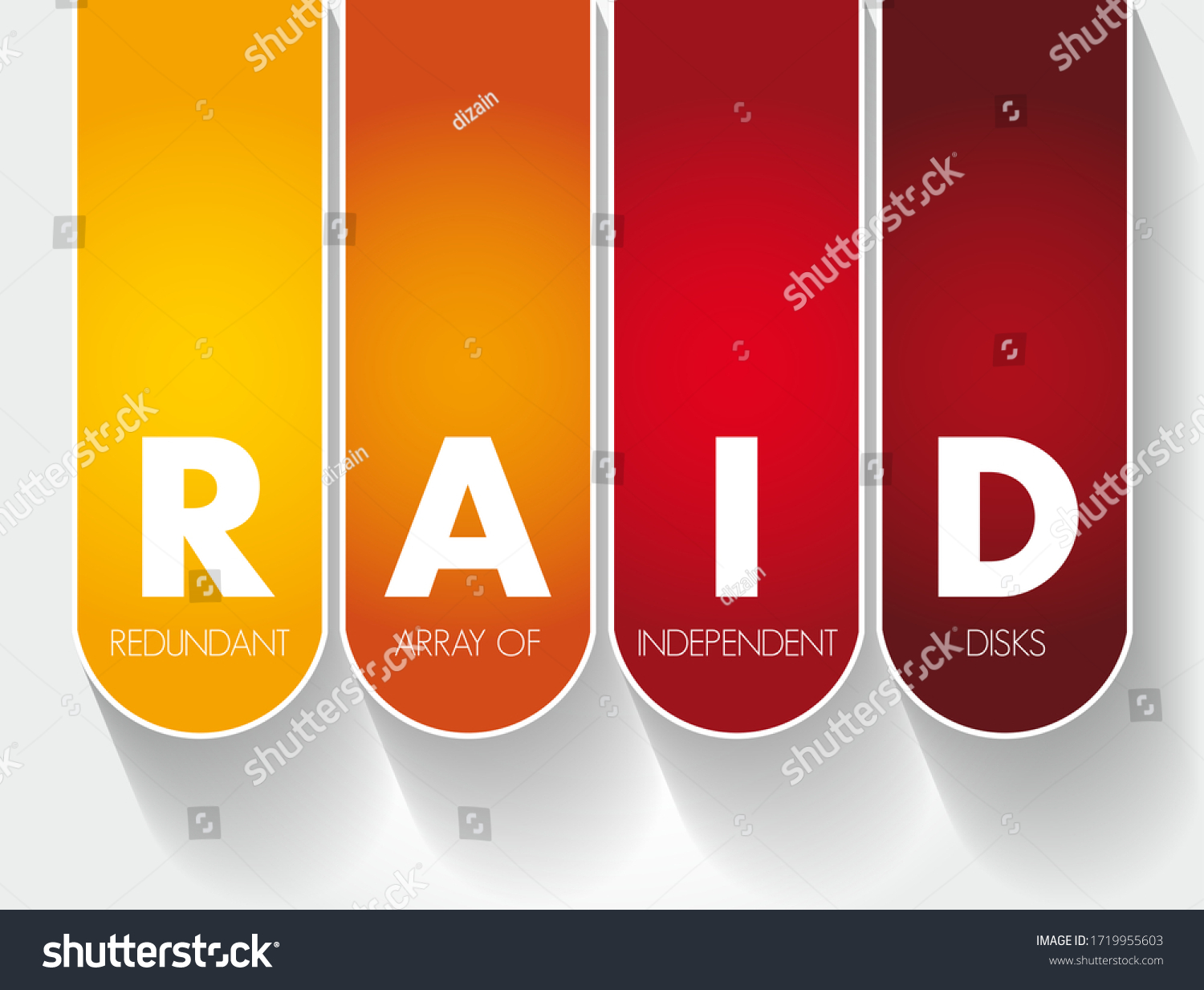 Raid Redundant Array Independent Disks Data Stock Vector Royalty Free 1719955603 Shutterstock