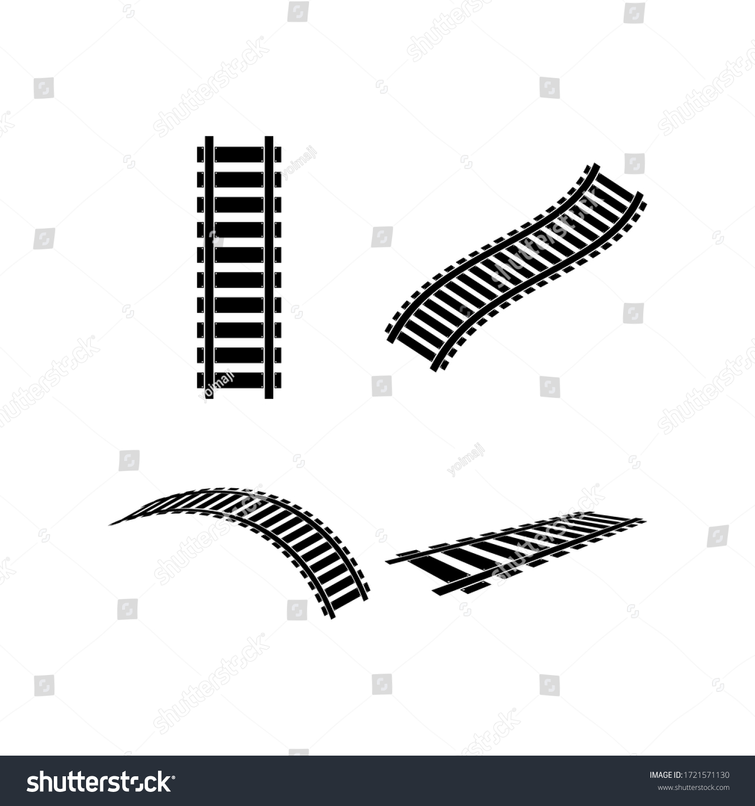 Rail Vector Graphic Design Illustration Stock Vector (Royalty Free ...