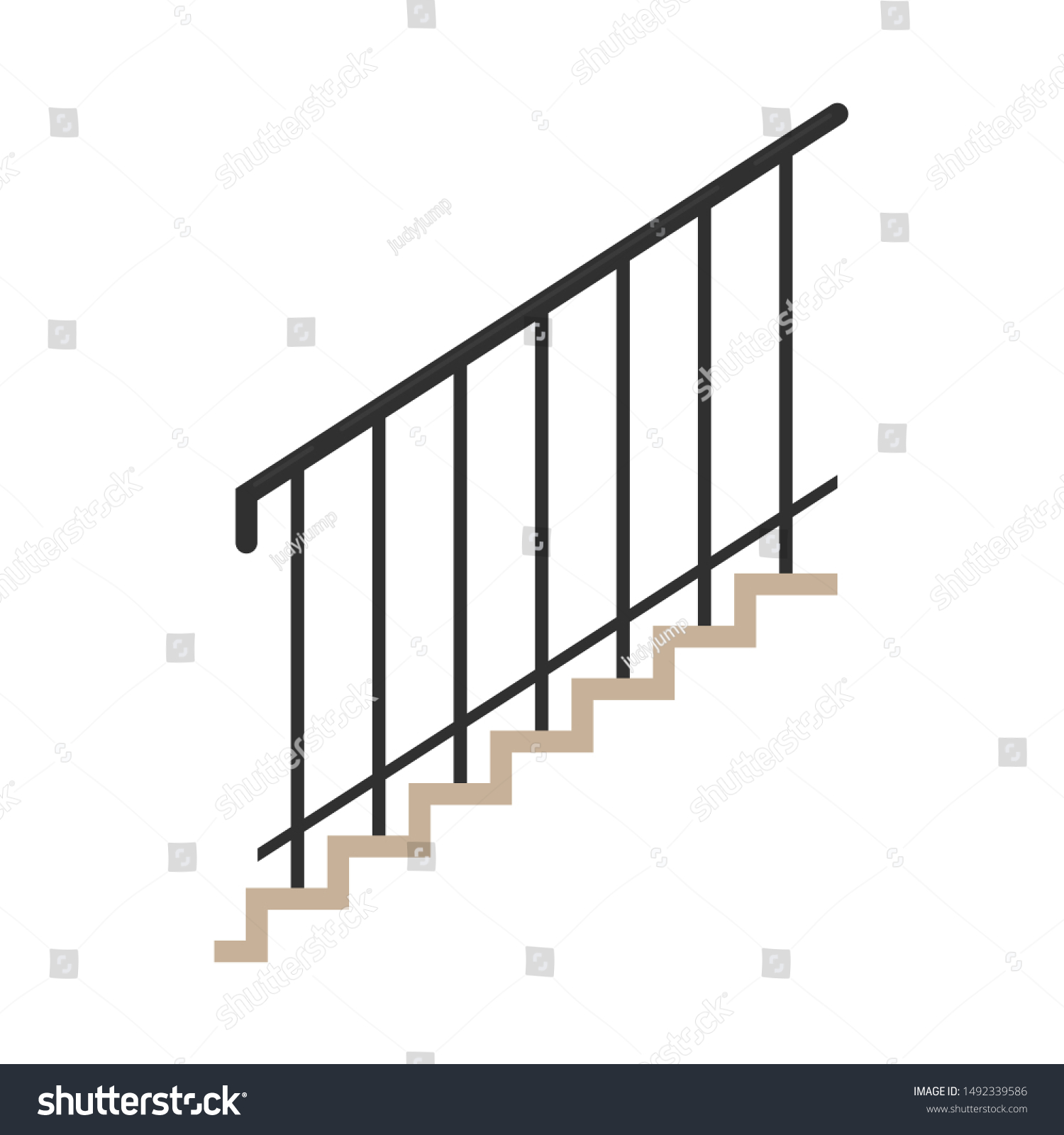 Railing Stair Vector Wallpaper Free Space: vector de stock (libre de ...