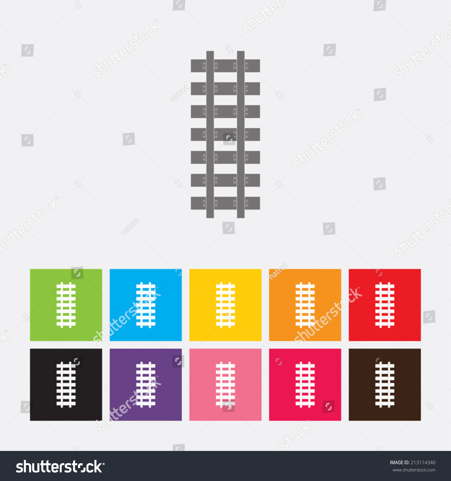 Railroad Icon Vector Stock Vector (Royalty Free) 213114340 | Shutterstock