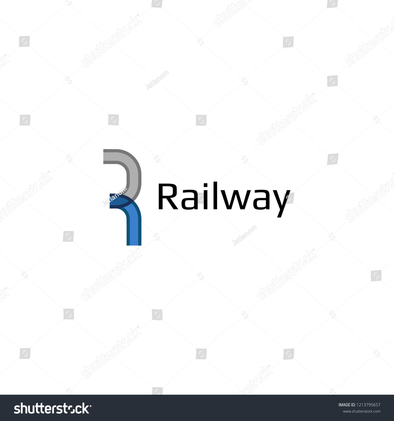 Railway Logo Template Stock Vector (Royalty Free) 1213795657