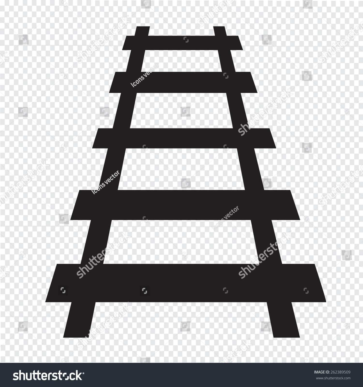 Railway Track Icon Stock Vector (Royalty Free) 262389509