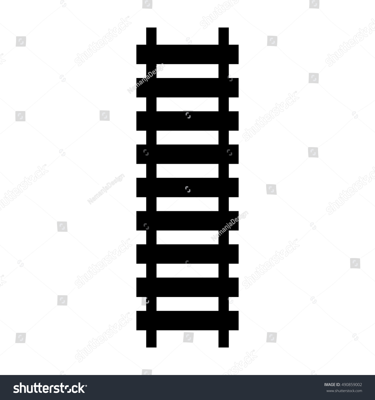 Railway Tracks Icon Stock Vector 490859002 - Shutterstock