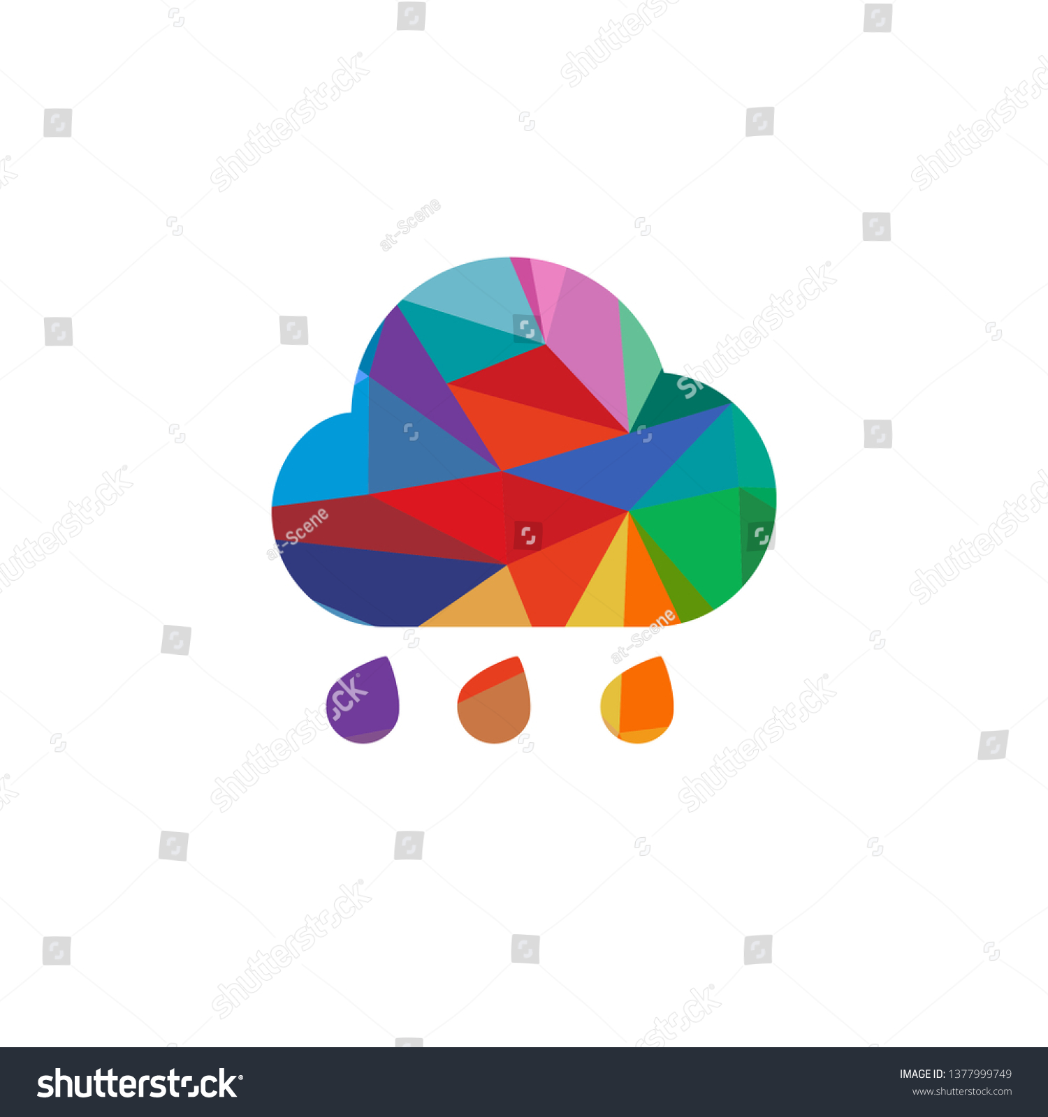 Rain App Icon Stock Vector (Royalty Free) 1377999749 | Shutterstock