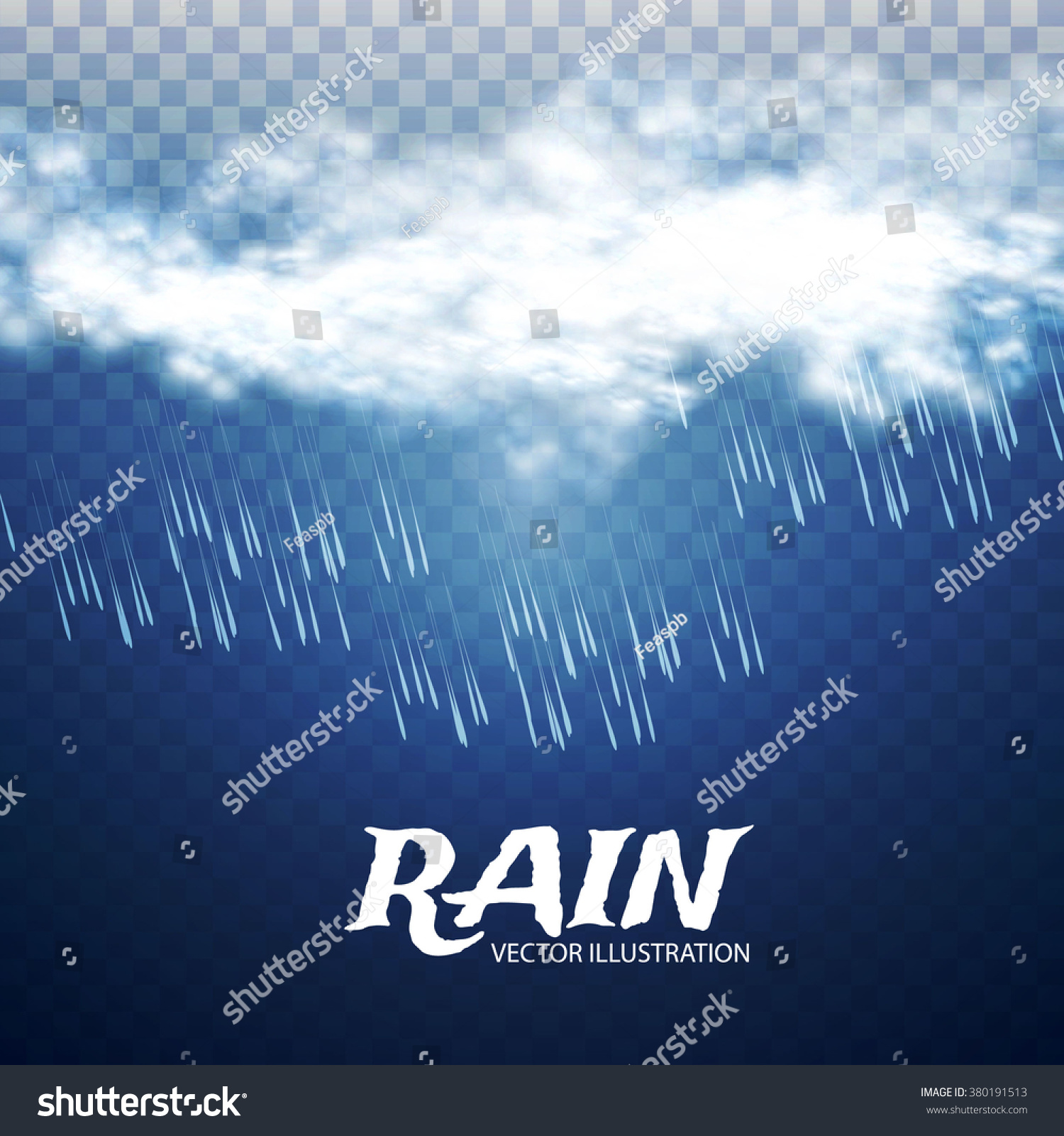 Rain Cloud Transparent Design Vector Illustration Stock Vector (Royalty ...