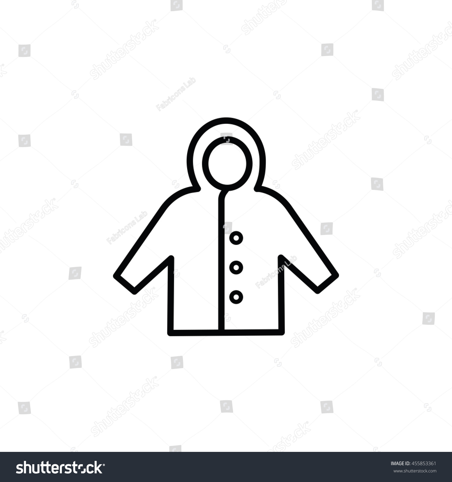 Rain Coat Outline Icon Stock Vector (Royalty Free) 455853361 | Shutterstock