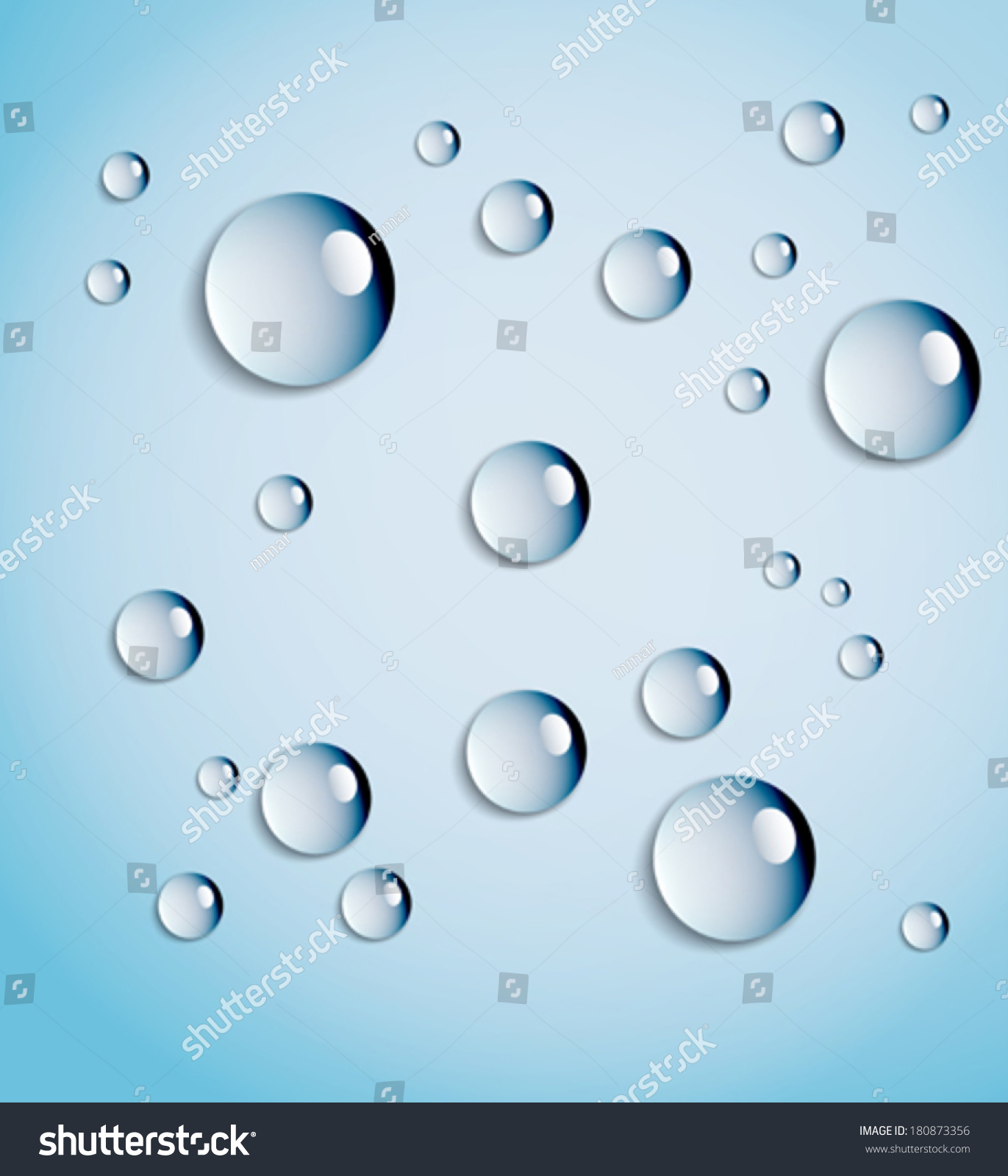 Rain Drops Vector Illustration Stock Vector (Royalty Free) 180873356