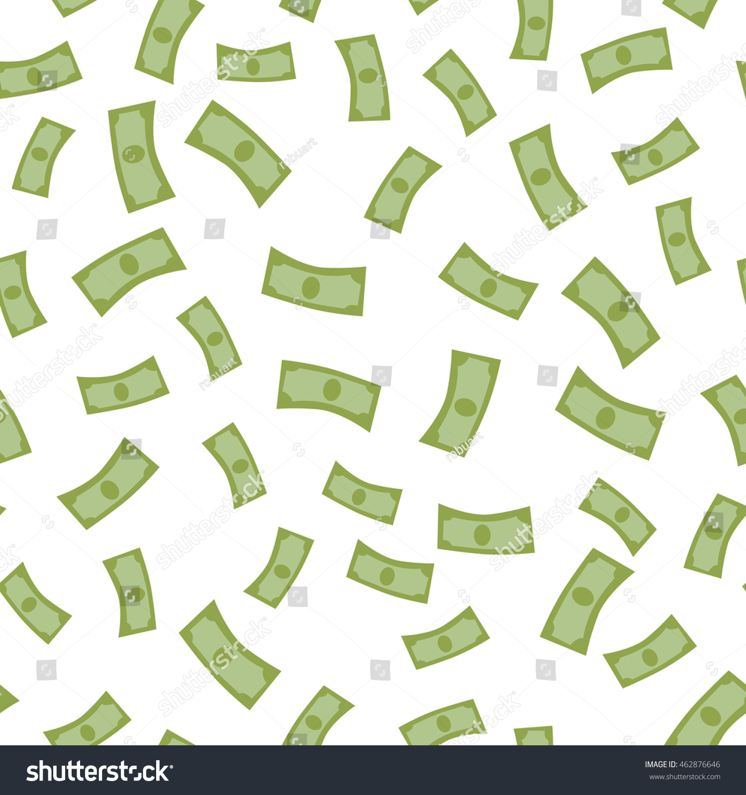 Rain Money Seamless Background Vector Falling Stock Vector 462876646 ...