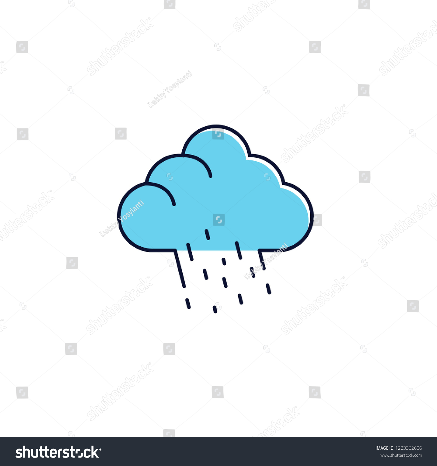 Rain Logo Design Stock Vector (Royalty Free) 1223362606