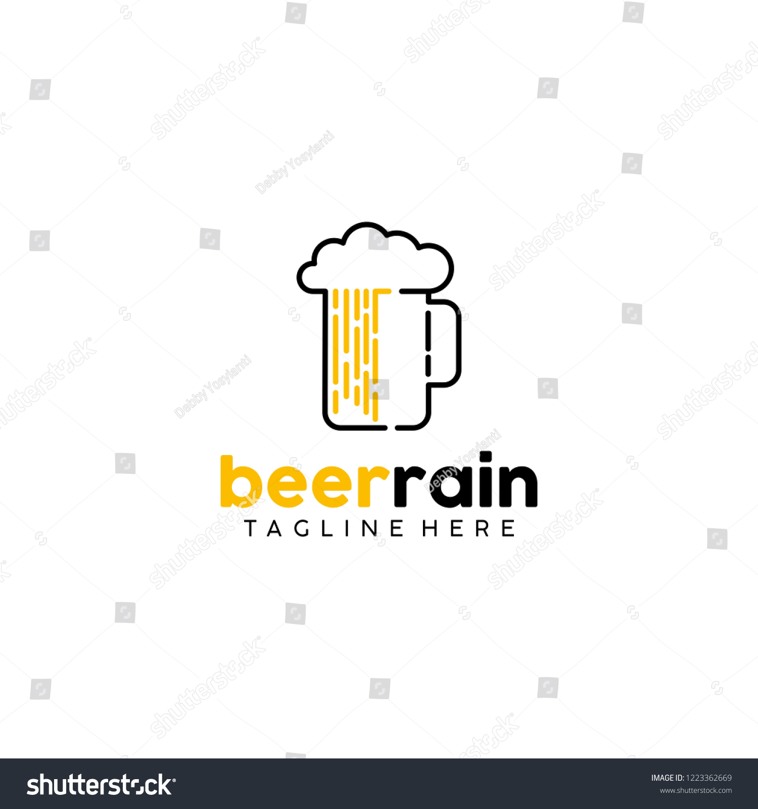 Rain Logo Design Stock Vector (Royalty Free) 1223362669 | Shutterstock