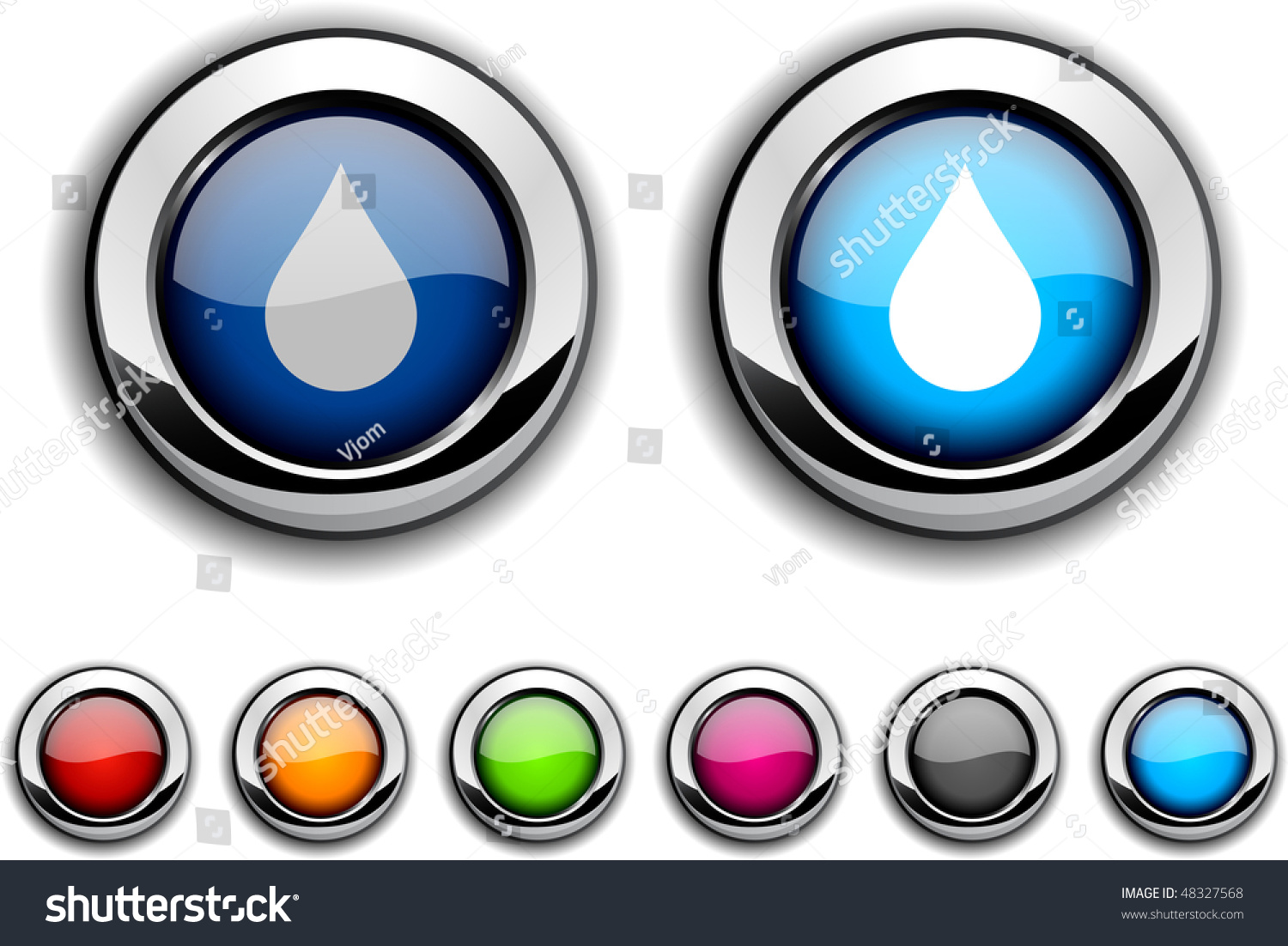 Rain Realistic Buttons Vector Illustration Stock Vector (Royalty Free ...