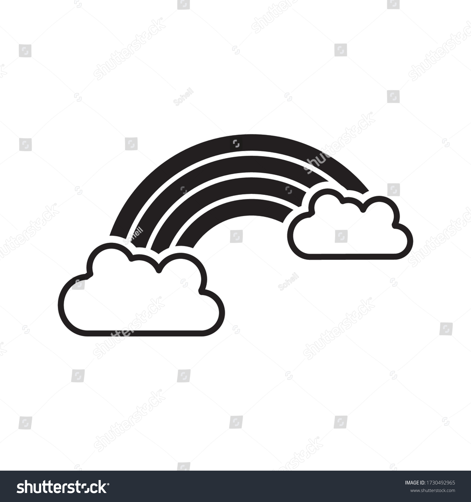 Rainbow Cloud Icon Design Vector Template Stock Vector (Royalty Free ...