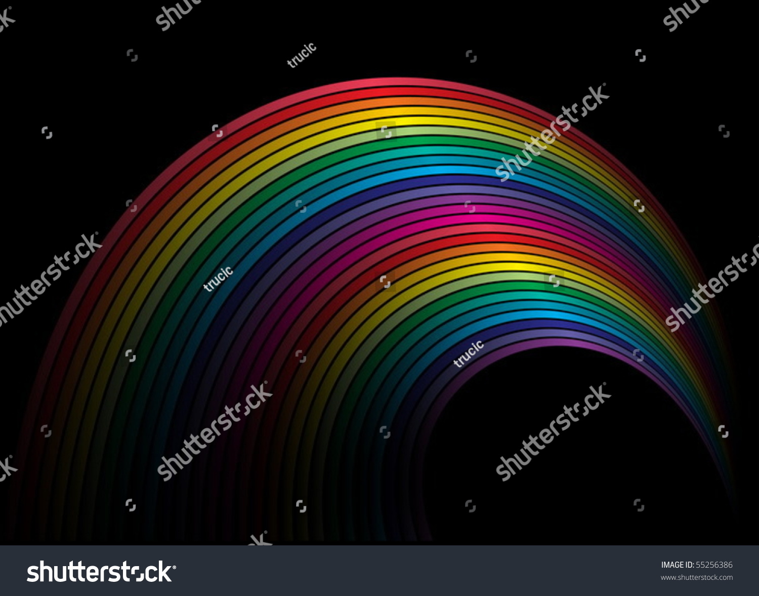 Rainbow Arc Vector Background Illustration Stock Vector (Royalty Free ...