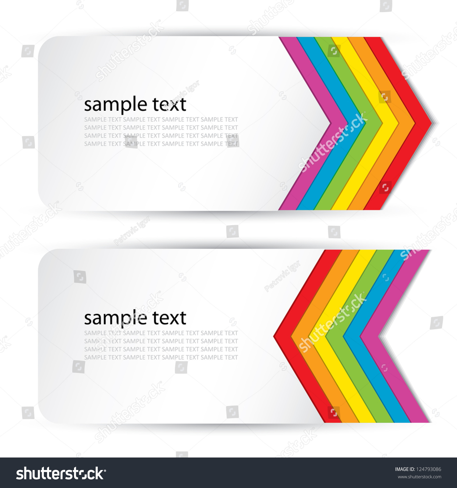 Rainbow Banners Vector Illustration Stock Vector (Royalty Free ...